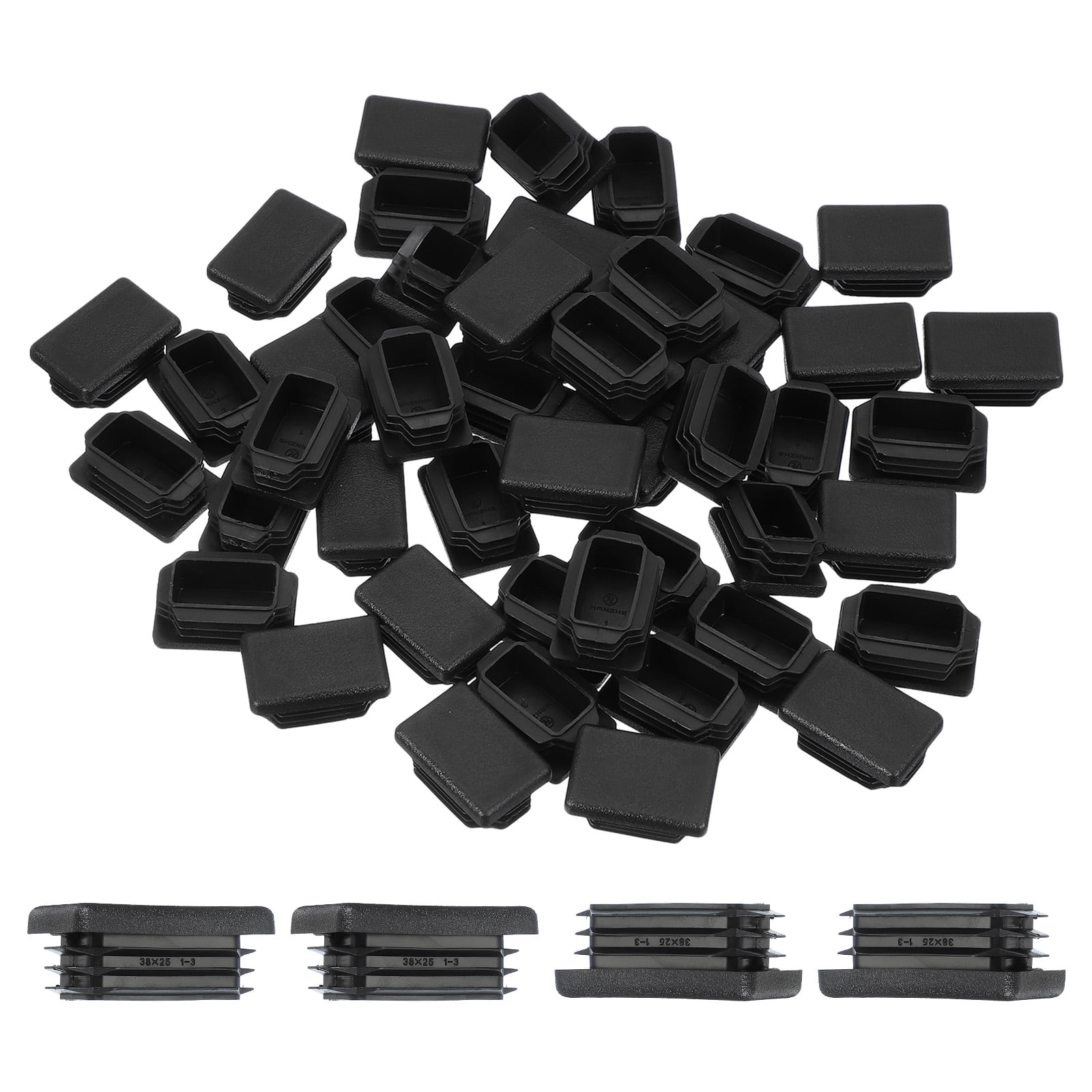 Uxcell Plastic Tubing End Caps, Hole Plug Insert for Round Iron Pipe ...