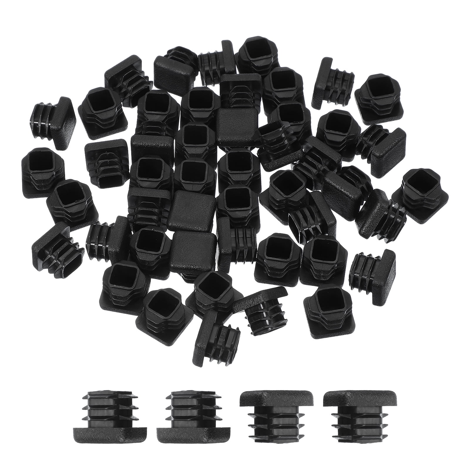 Uxcell Plastic Tubing End Caps, Hole Plug Insert for Round Iron Pipe ...