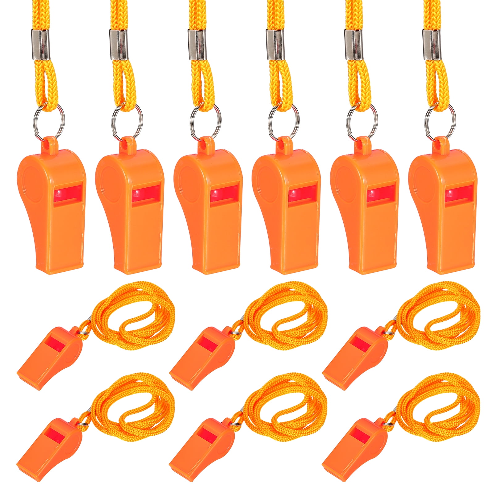 Uxcell Plastic Whistles with Lanyard, Training Sports Gather Whistles ...