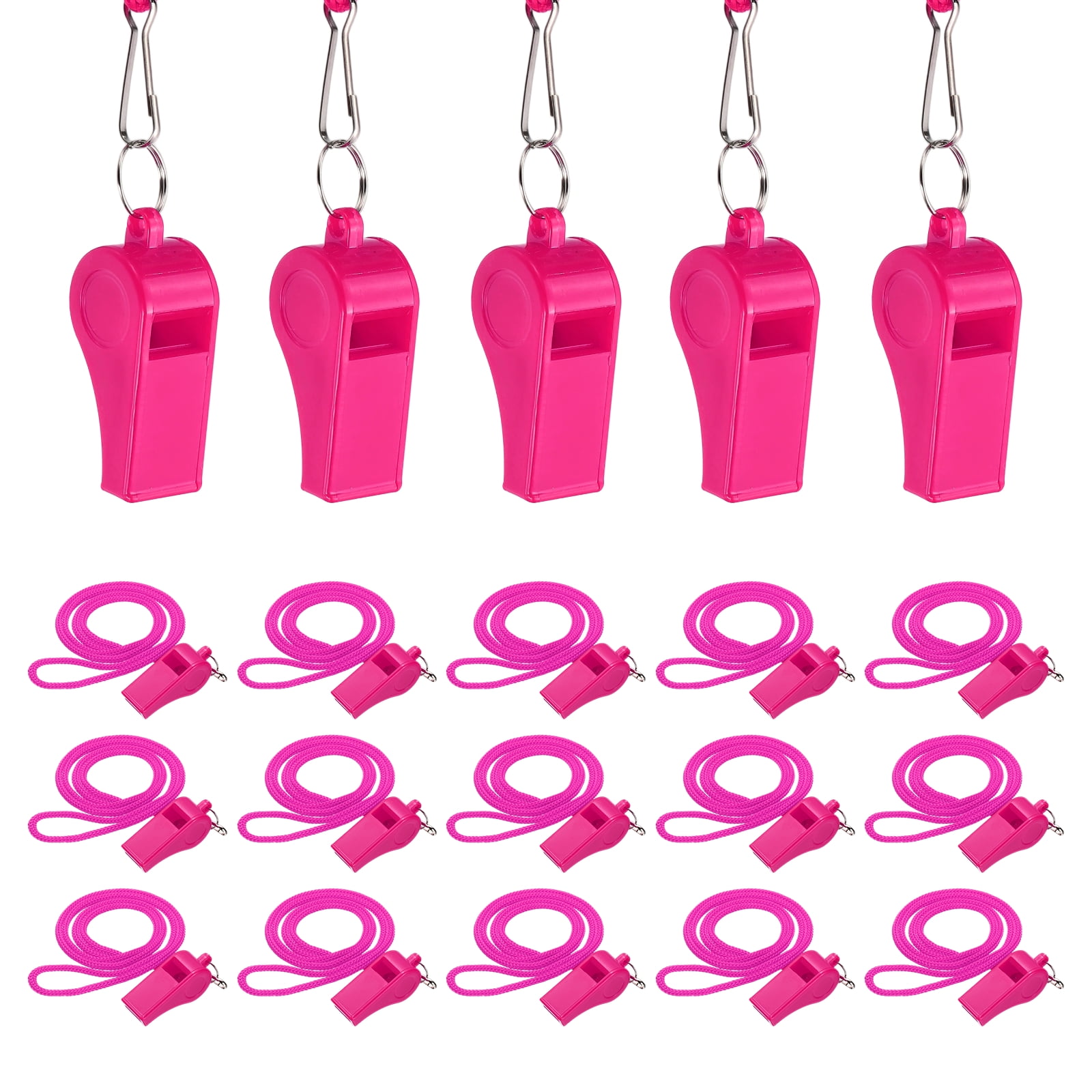 Uxcell Plastic Whistles with Lanyard, Training Sports Gather Whistles ...