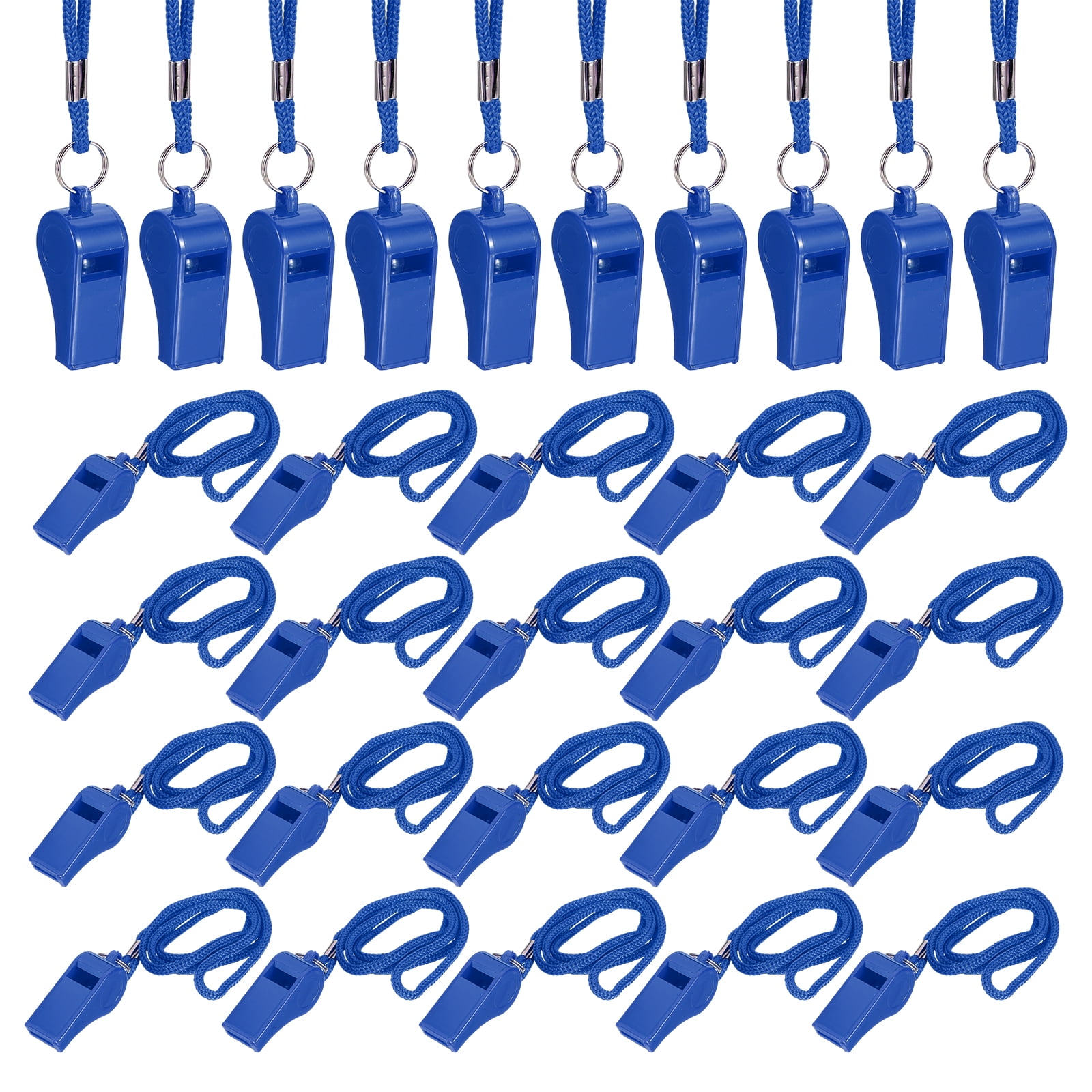 Uxcell Plastic Whistles with Lanyard, Training Sports Gather Whistles ...