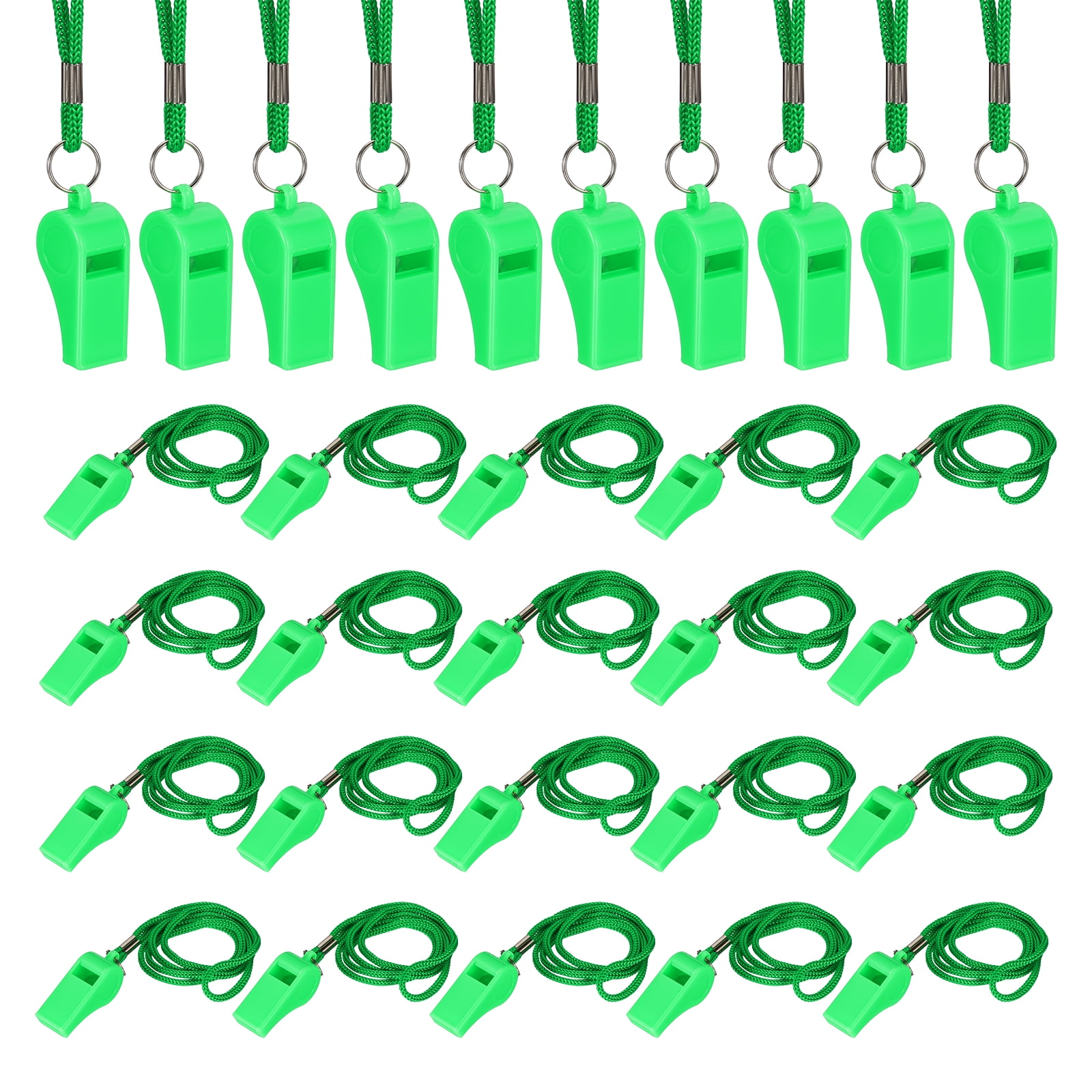 Uxcell Plastic Whistles with Lanyard, Training Sports Gather Whistles ...