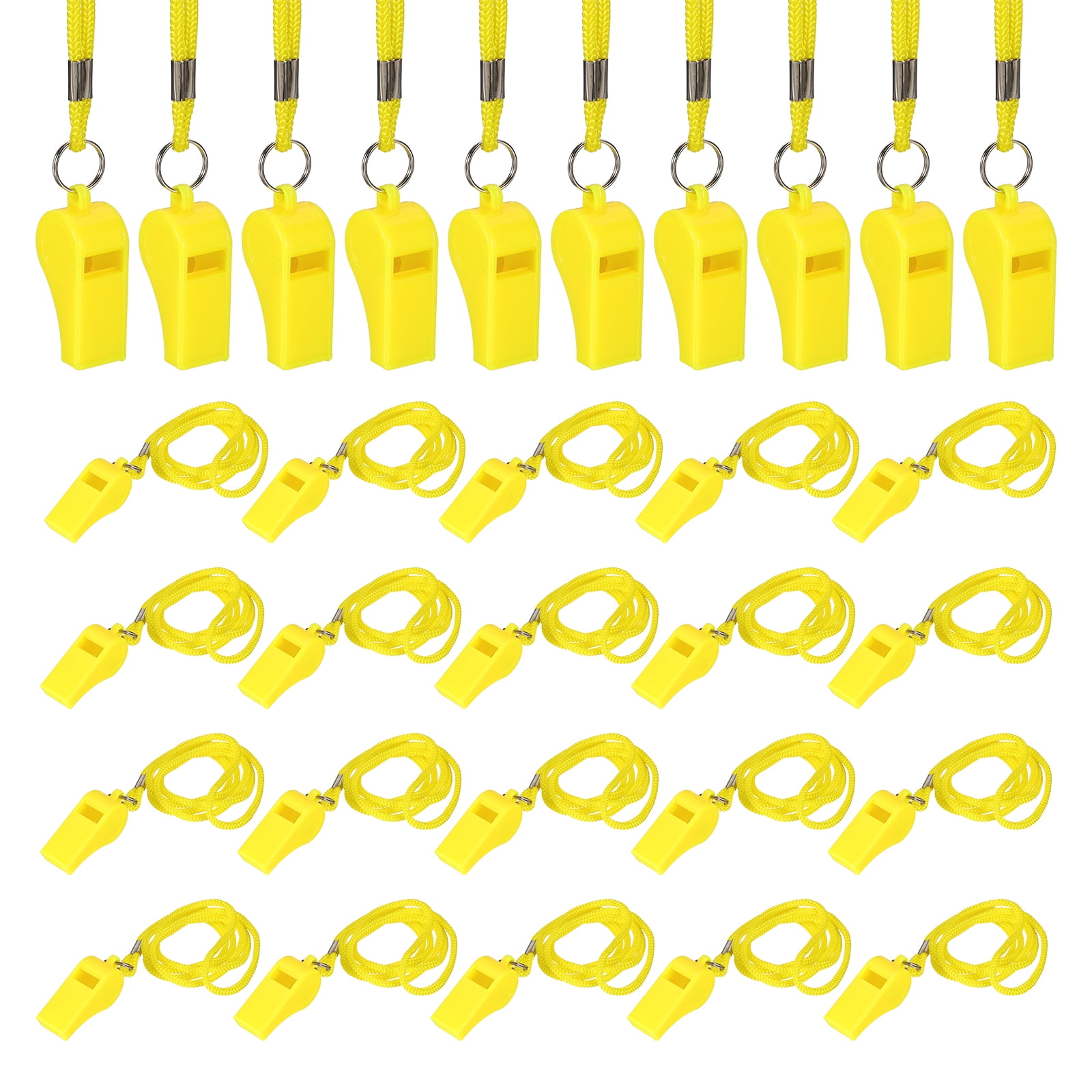 Uxcell Plastic Whistles with Lanyard, Training Sports Gather Whistles ...