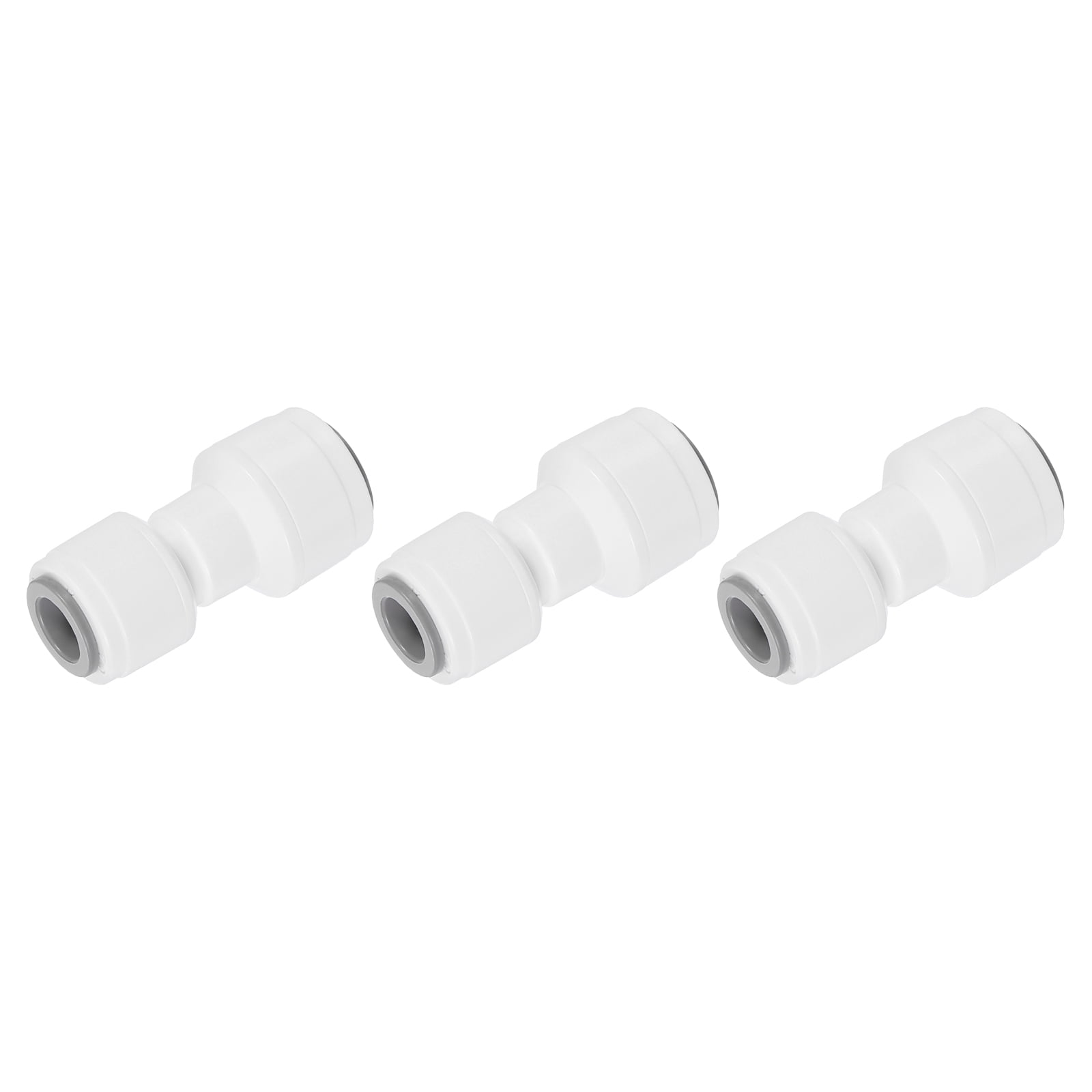 Uxcell Plastic White Push to Connect Fittings Straight Unions for Water ...