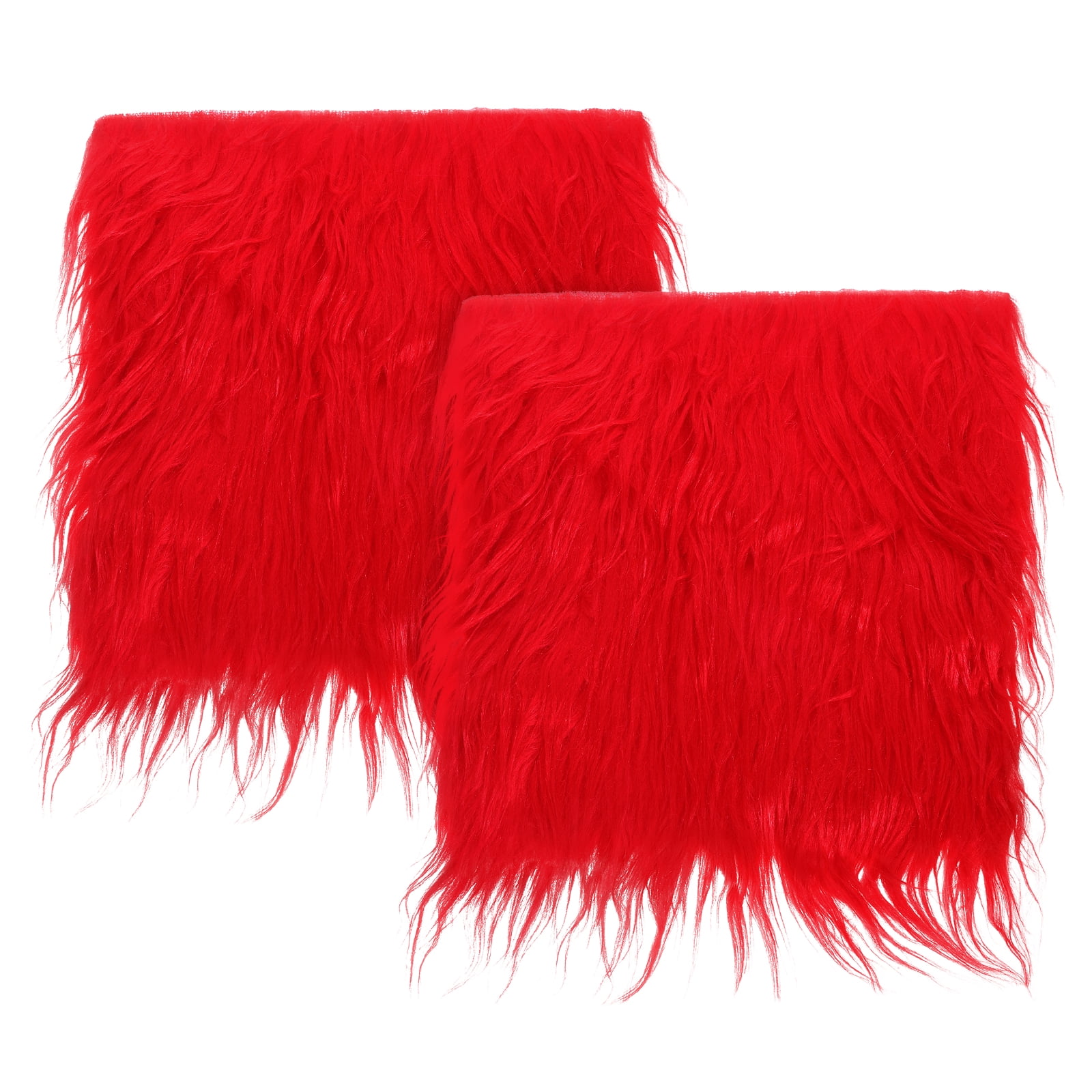 Uxcell Plush Faux Fur Fabric Square, 10" x 10" Fluffy Faux Fur Patches ...