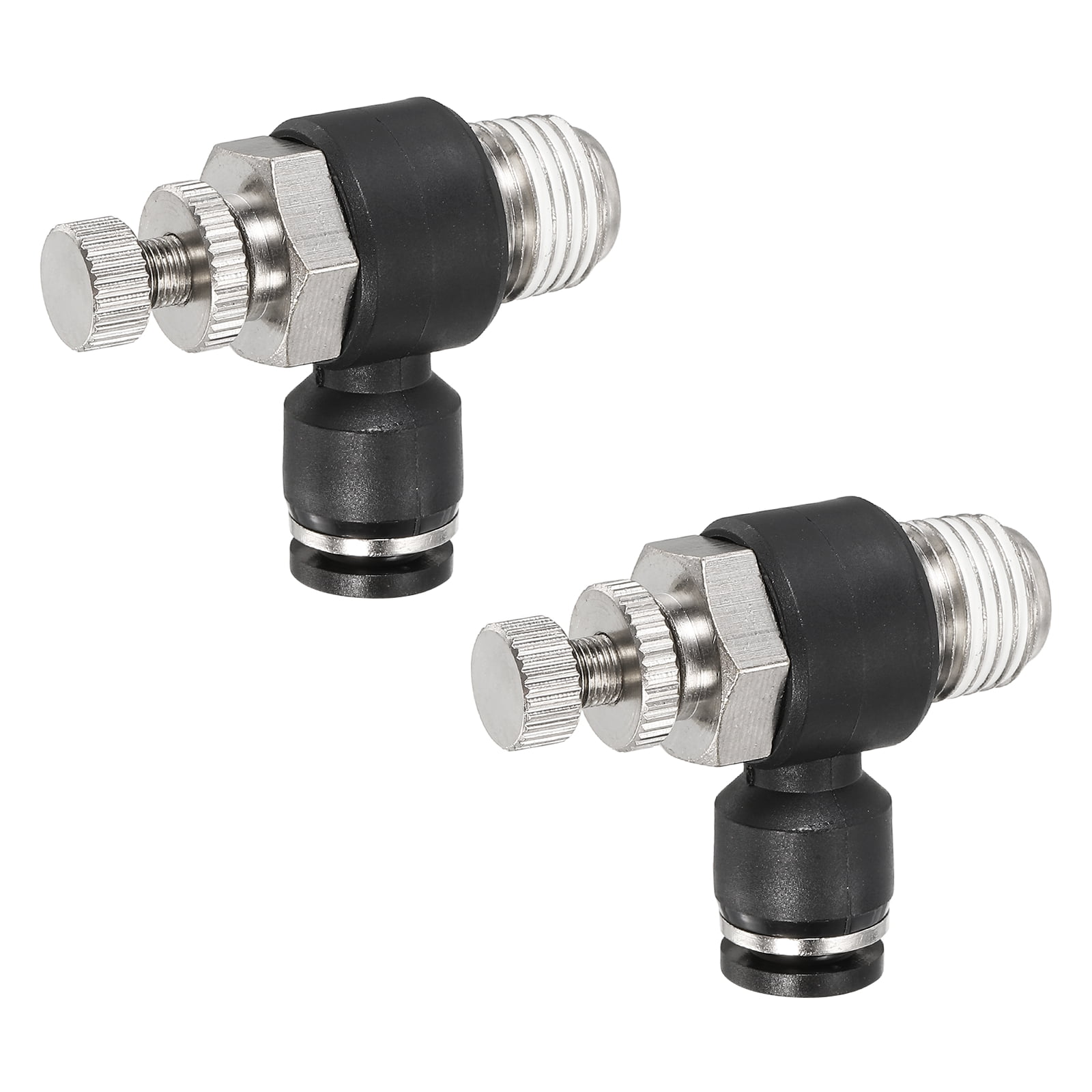 Uxcell Pneumatic Air Flow Control Valve 1/4 Inch Tube OD x 1/4 Inch ...