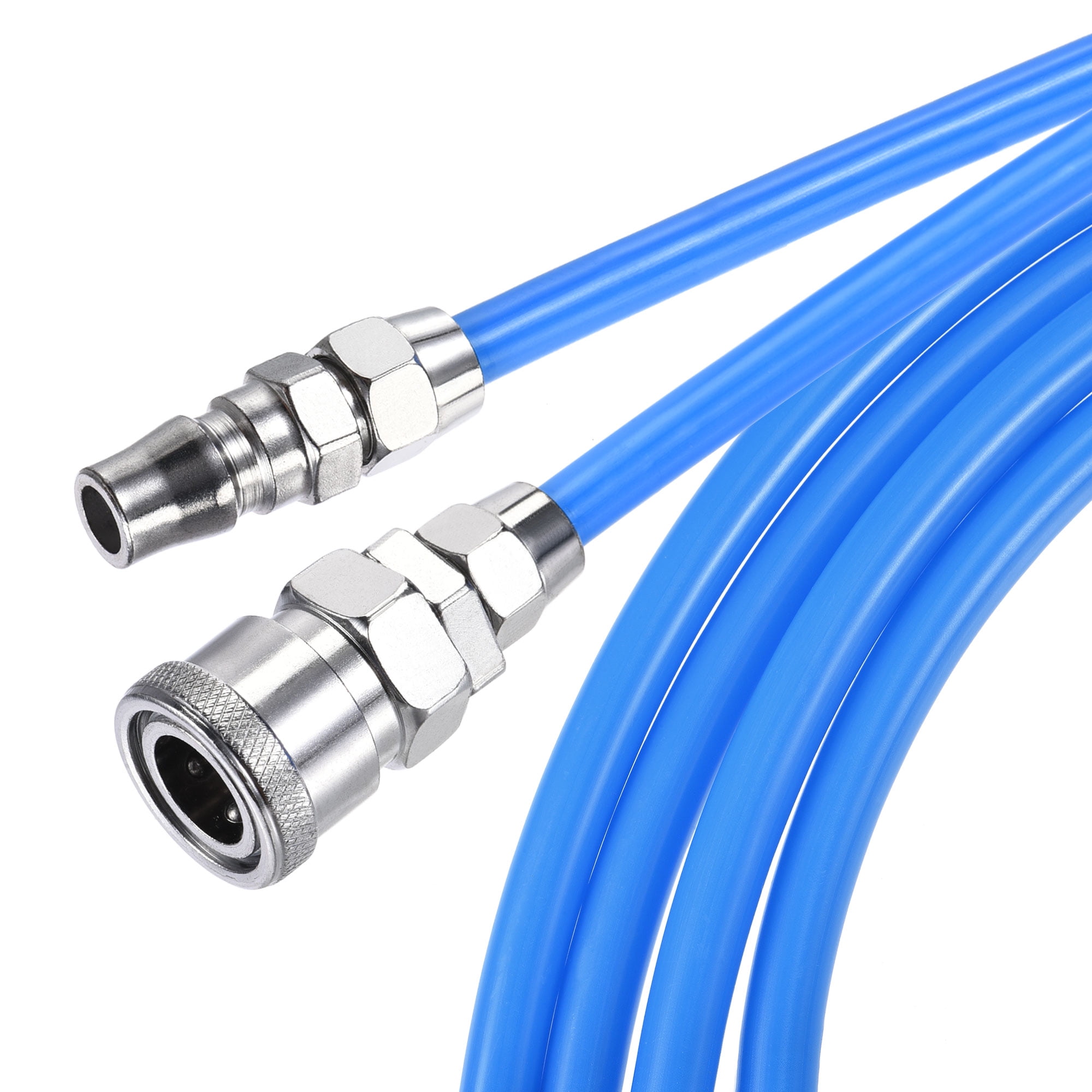 Uxcell Pneumatic Air Hose 8mm OD 5mm ID 15M Length Blue with Quick ...