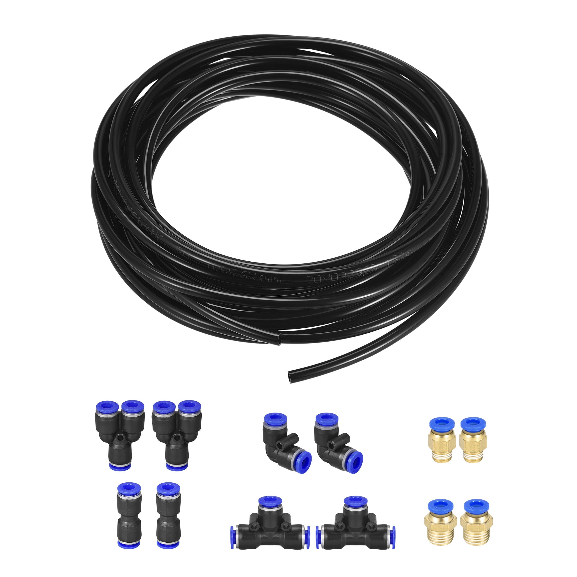 Uxcell Pneumatic Air Hose Tubing PU Air Compressor Tube 0.16''IDx0.23 ...