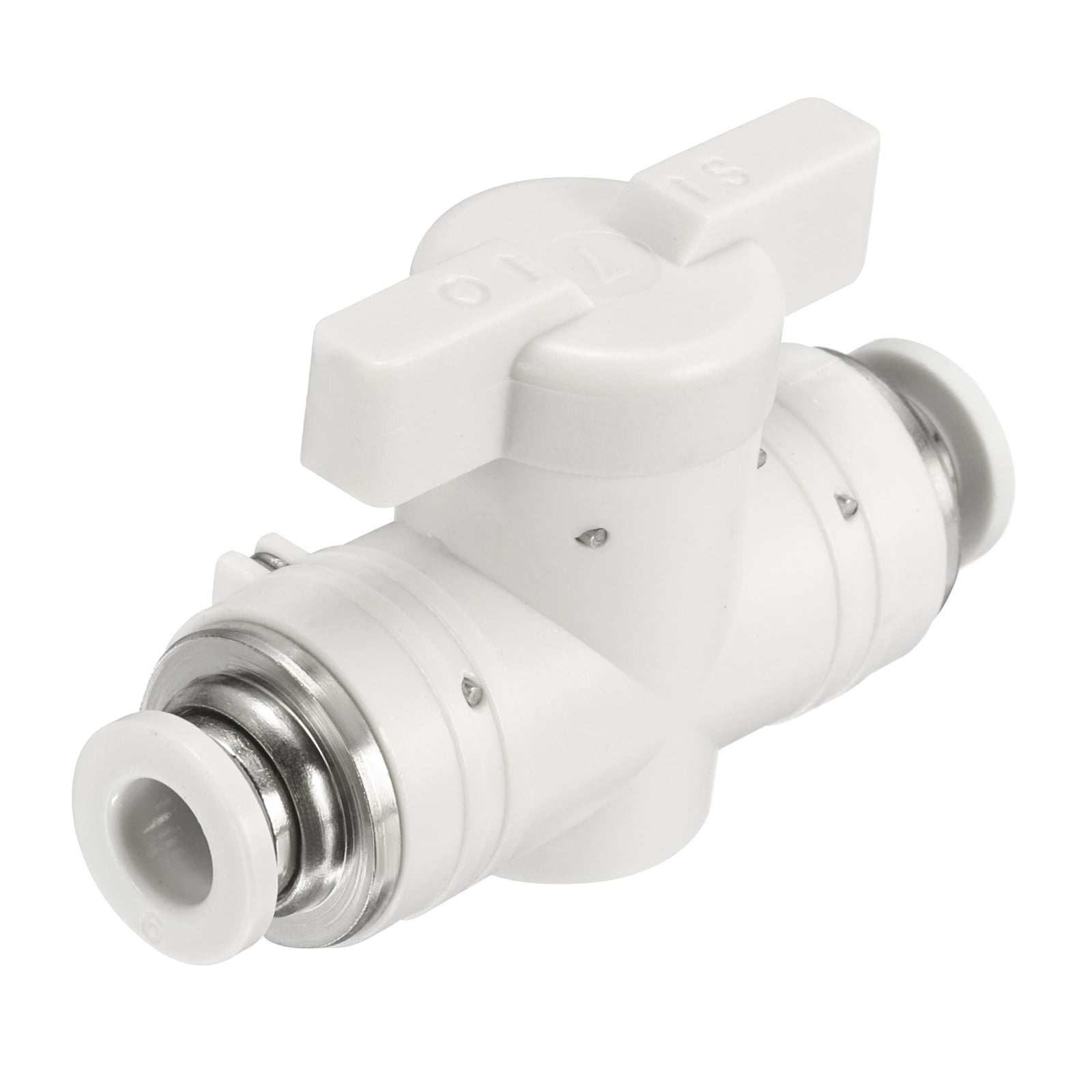 Uxcell Pneumatic BUC Push to Connect Fitting Ball Valve 6mm Tube OD Air Flow Control Valve Tube ...