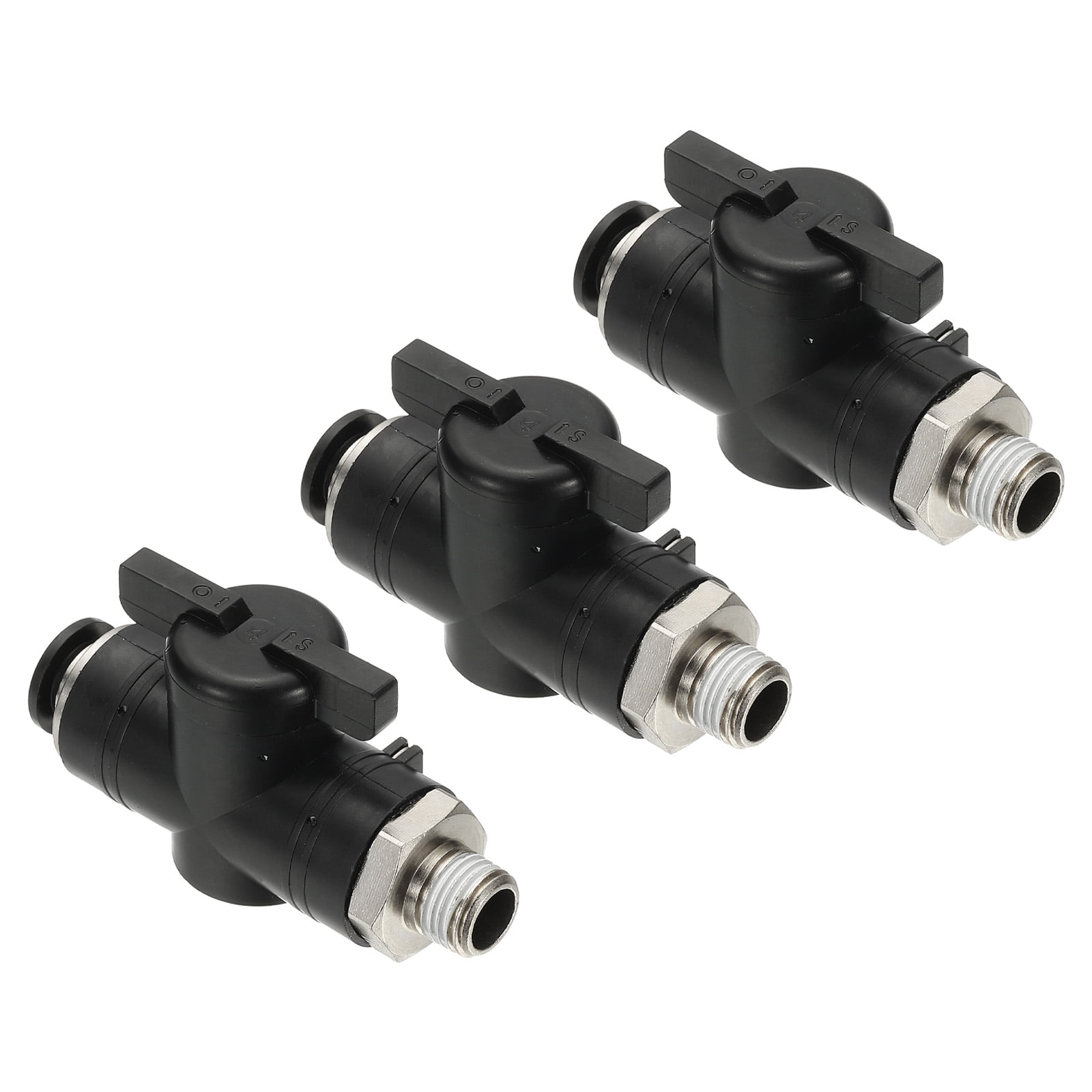 Uxcell Pneumatic Ball Valve PT Male Thread Push to Connect Fittings ...