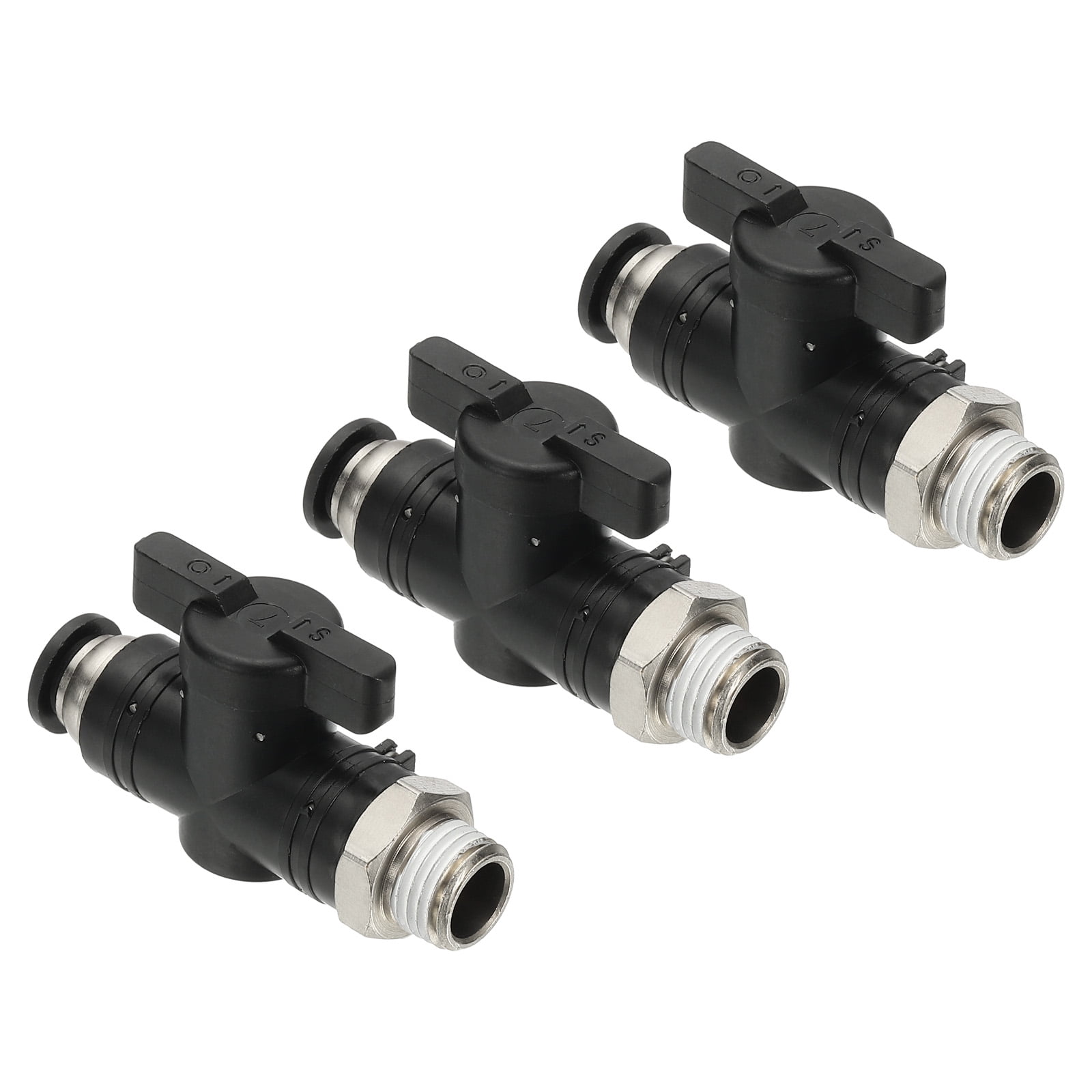 Uxcell Pneumatic Ball Valve PT Male Thread Push to Connect Fittings ...