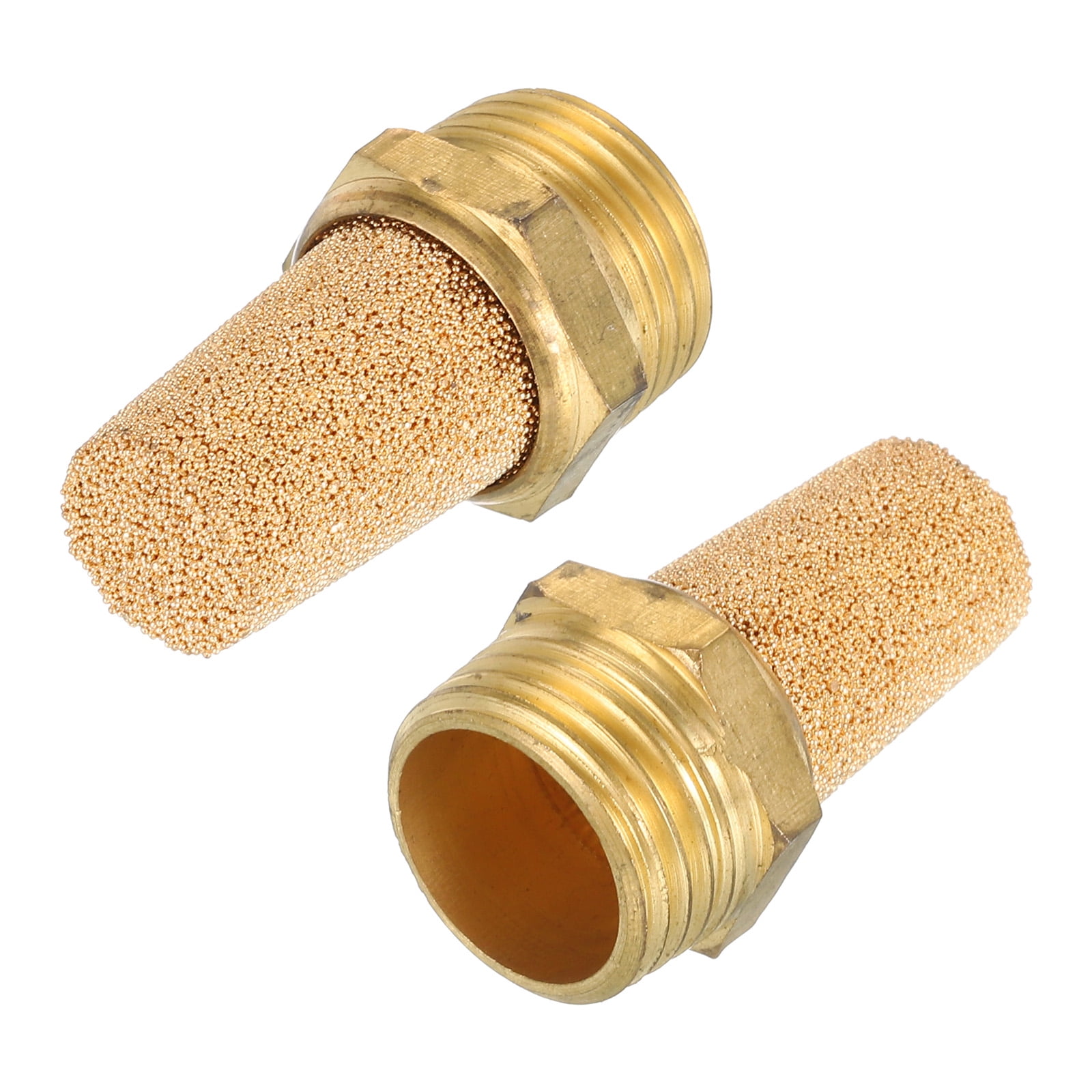 Uxcell Pneumatic Muffle, 1/2" NPT Male Long Exhaust Muffler Solenoid ...