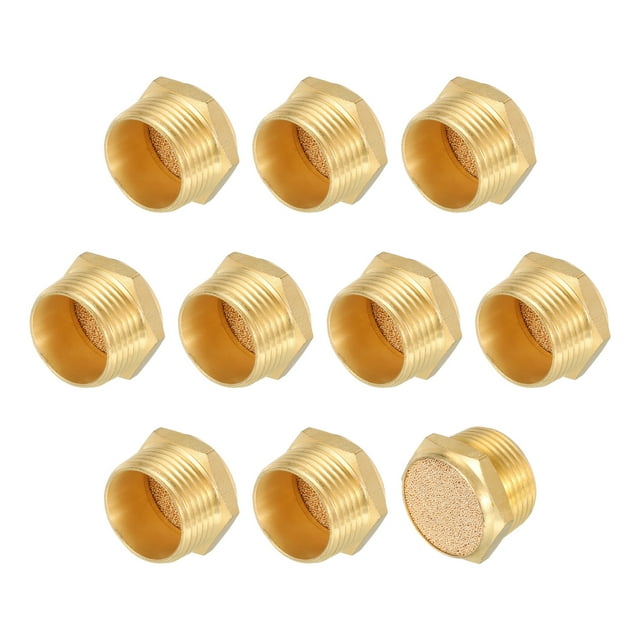 Uxcell Pneumatic Muffle, 3/4" NPT Male Long Exhaust Muffler Solenoid ...