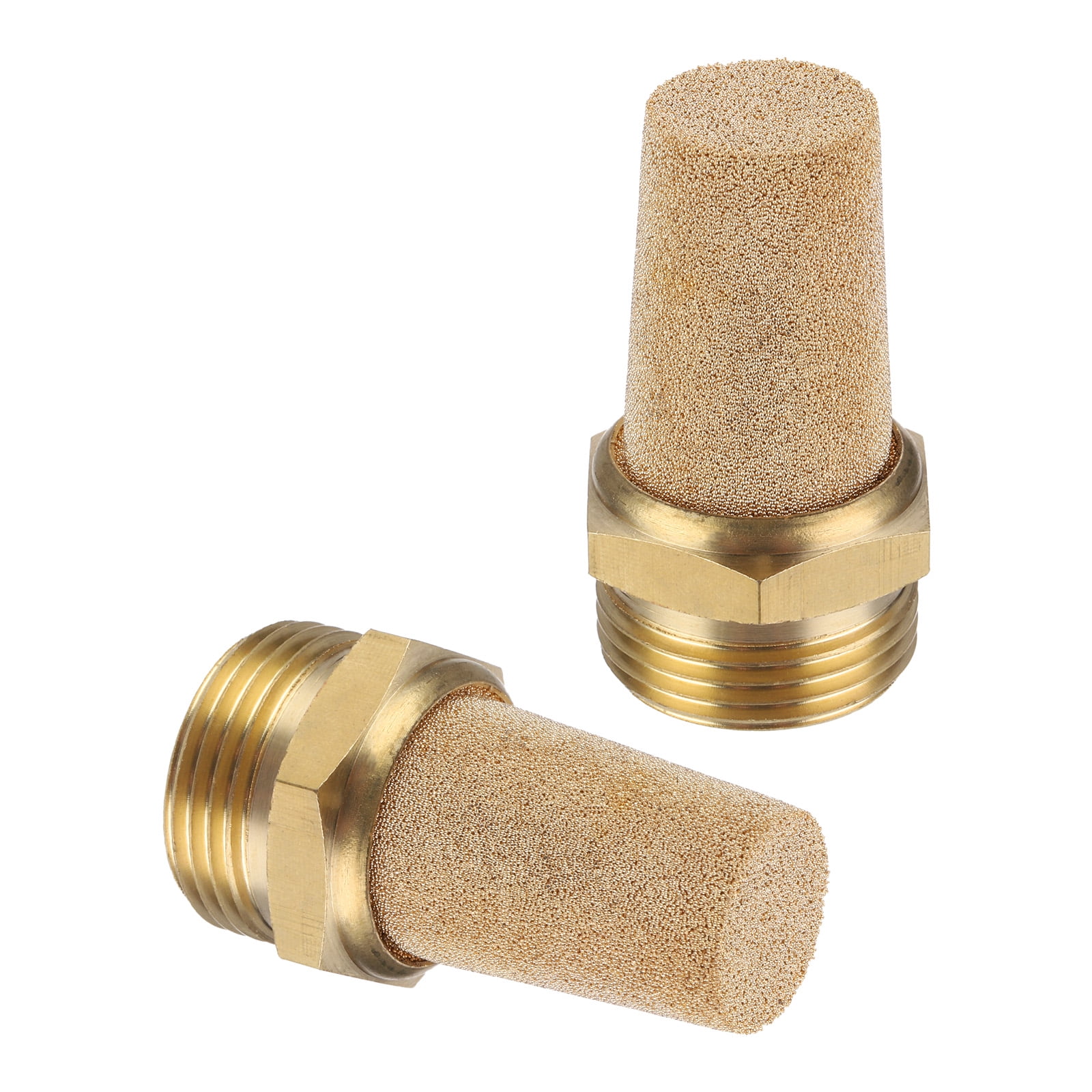 Uxcell Pneumatic Muffler G 3/4 Sintered Bronze Brass Air Compressor ...