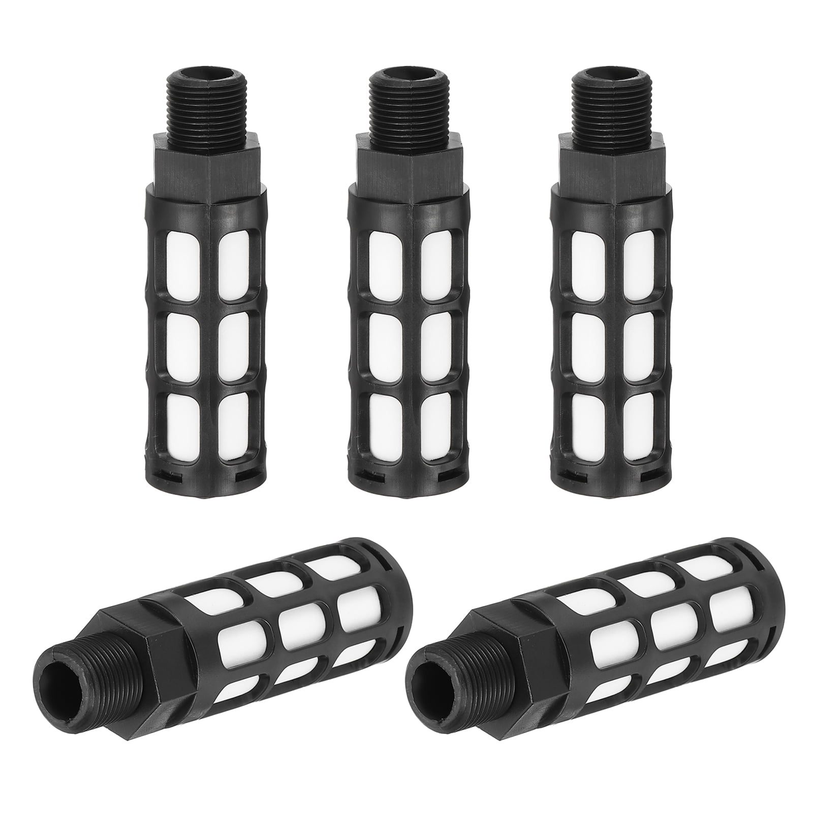 Uxcell Pneumatic Muffler G 3/8 Plastic Air Compressor Exhaust Muffler ...