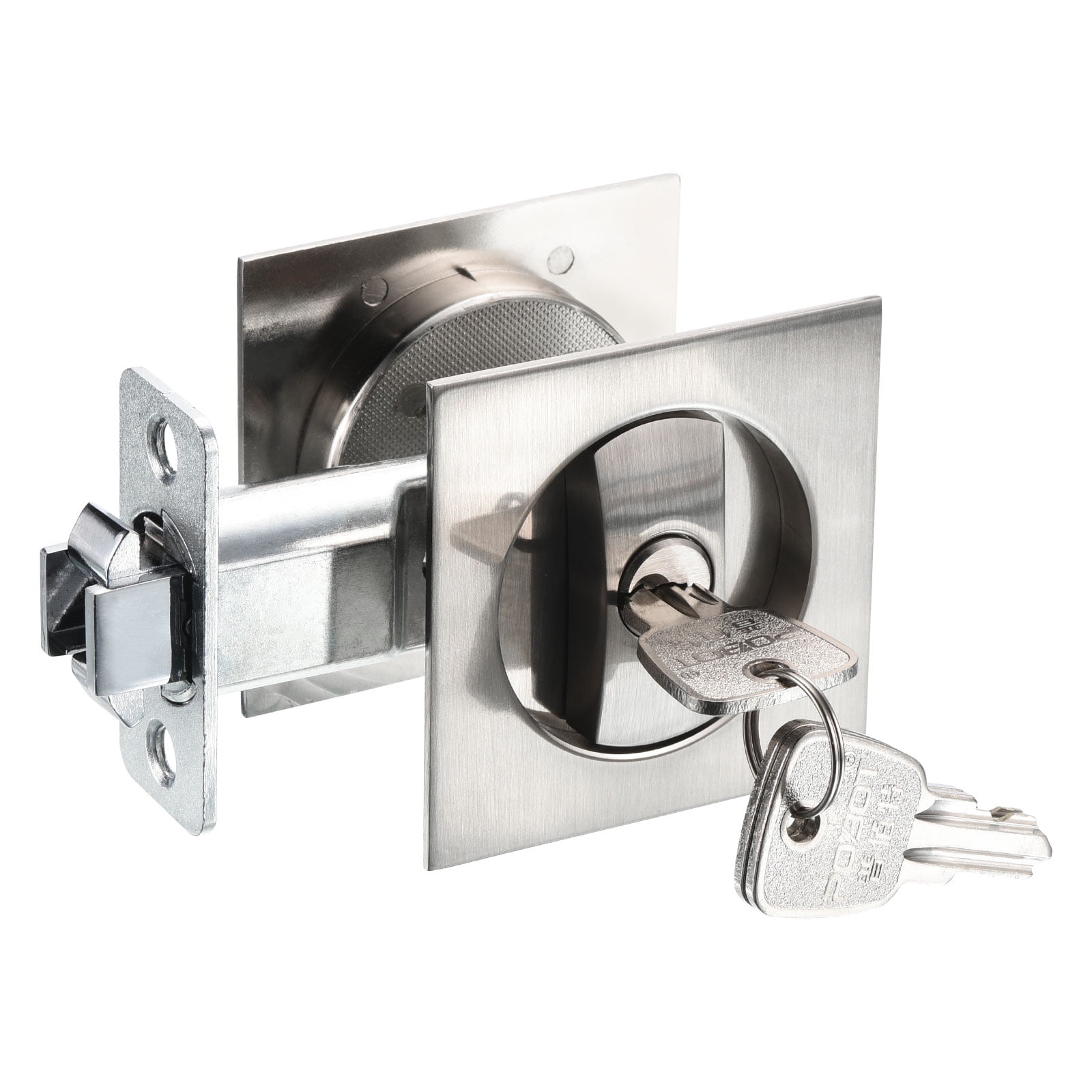 Uxcell Pocket Door Lock Square Contemporary Entry Privacy Sliding Door ...