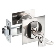 Kwikset 335x26 Square Pocket Door Lock Privacy in Polished Chrome ...