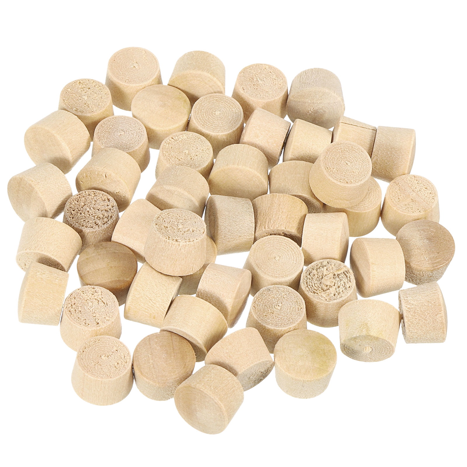 Uxcell Pocket Hole Plugs Round Head Wood Plugs Wooden Button Plugs Wood ...