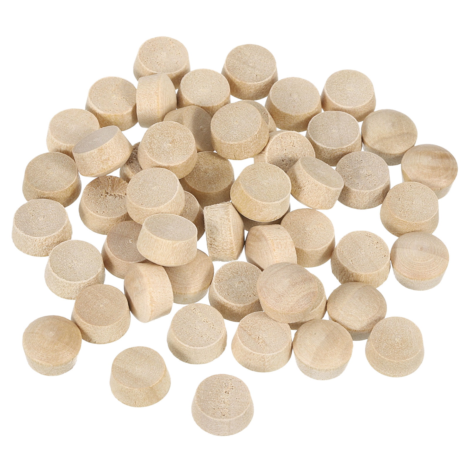 Uxcell Pocket Hole Plugs Round Head Wood Plugs Wooden Button Plugs Wood ...