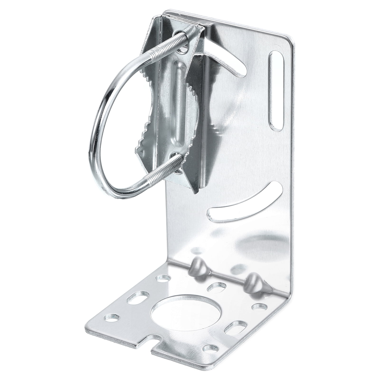 Uxcell Pole Mount Bracket Adjustable Pole Holder with U-bolt Clamp ...