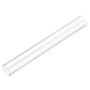 Clear Rigid Tube Round Plastic Tubing with Black Rubber Cap, 305mm/ 12 ...