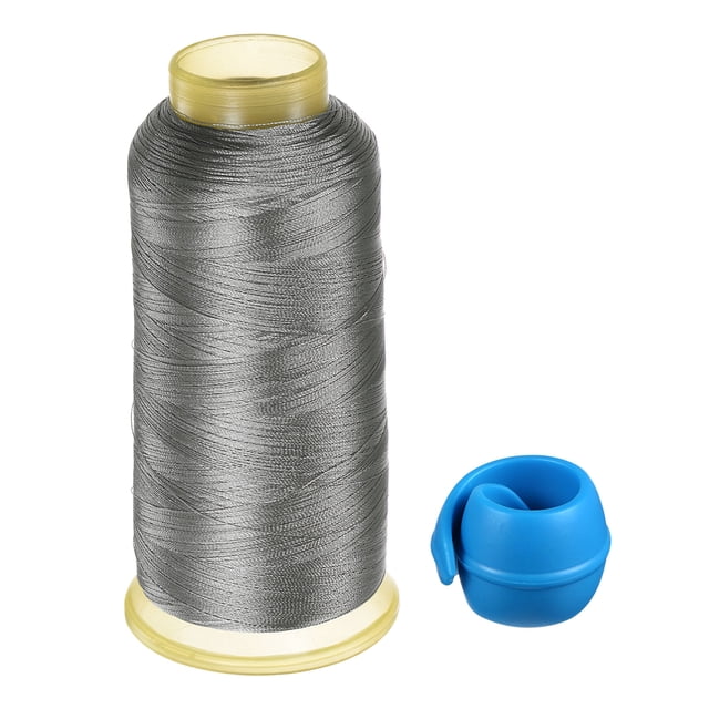 Uxcell Polyester Embroidery Thread and Thread Spools Savers Kit, Dark ...