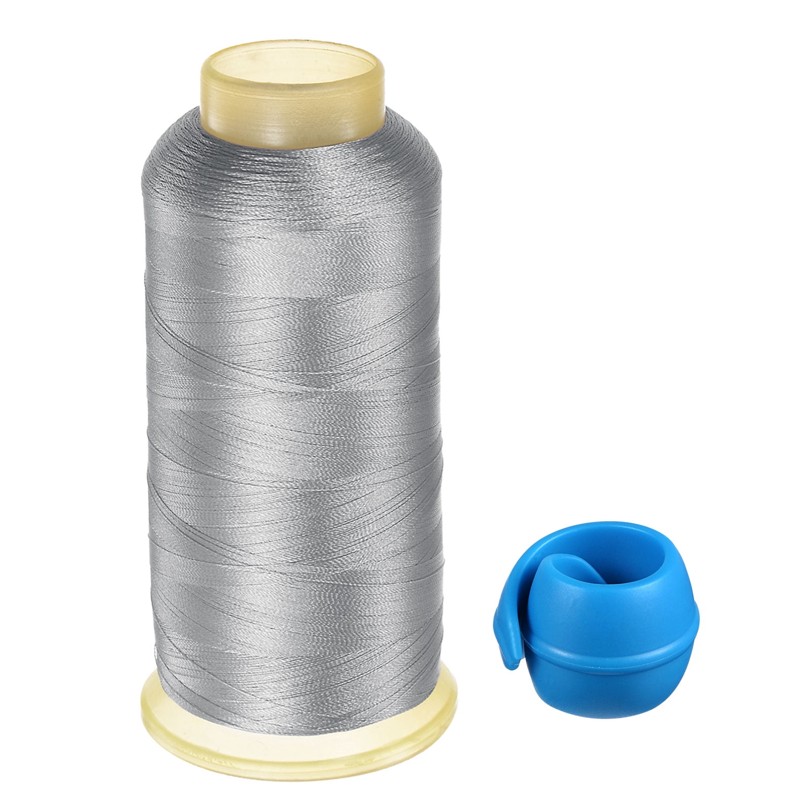 Uxcell Polyester Embroidery Thread and Thread Spools Savers Kit, Grey ...