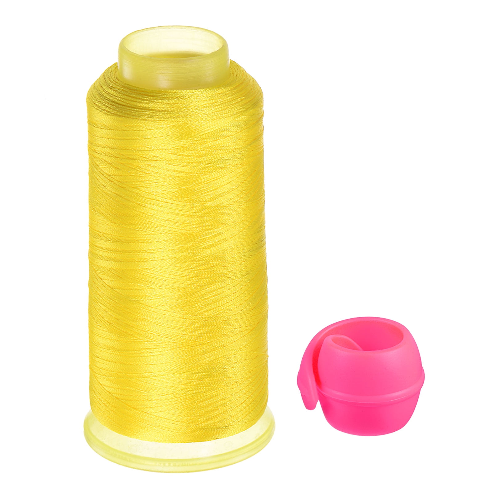 Uxcell Polyester Embroidery Thread and Thread Spools Savers Kit, Light ...