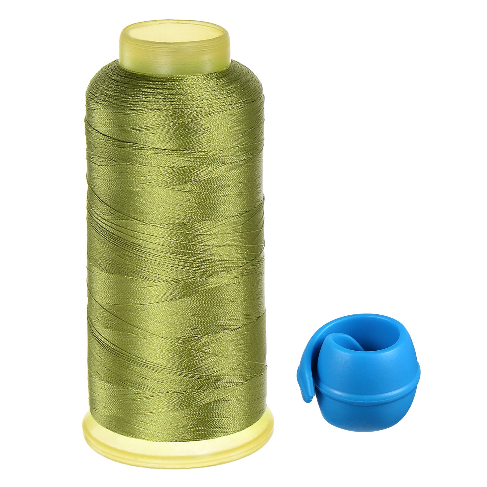 Uxcell Polyester Embroidery Thread and Thread Spools Savers Kit, Olive ...
