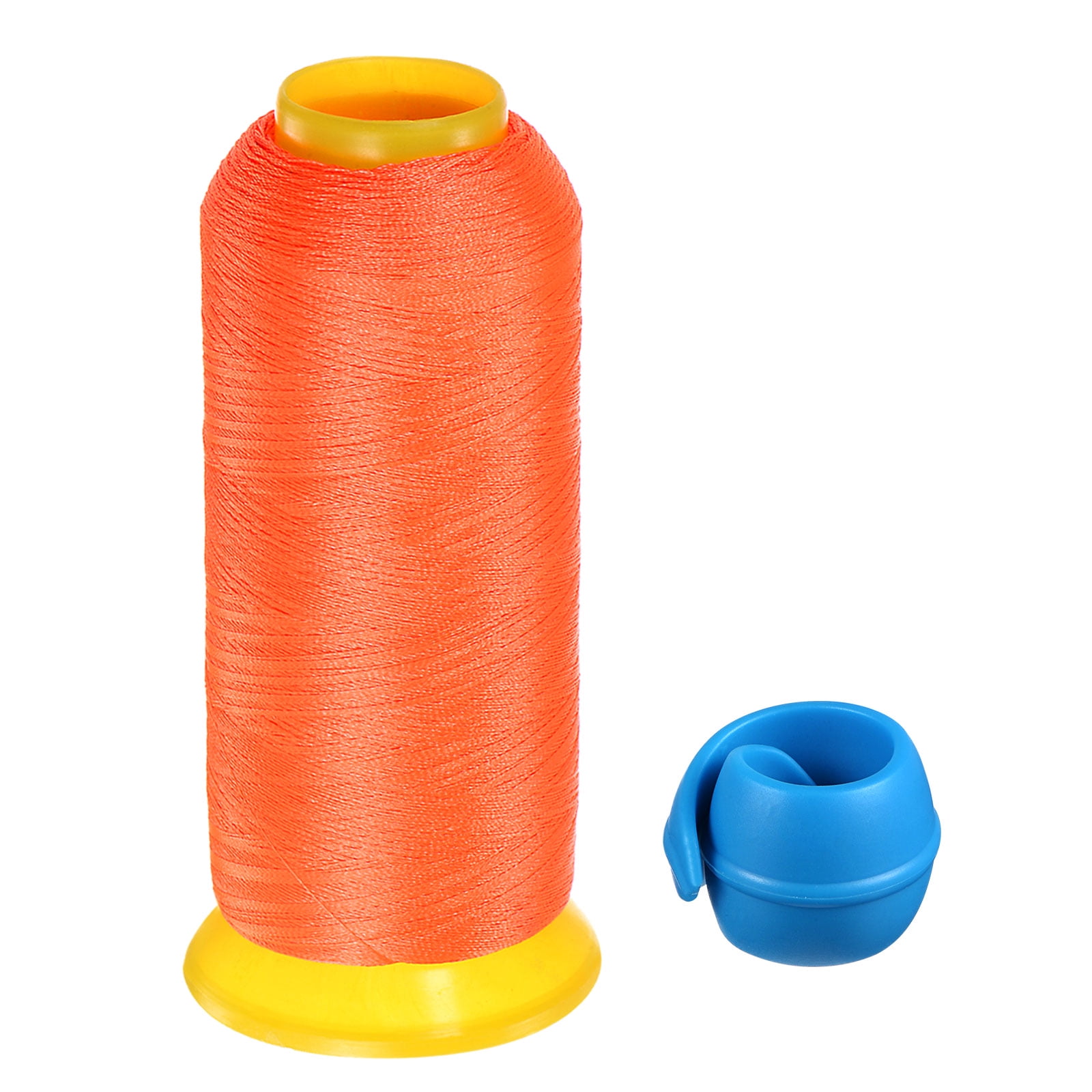 Uxcell Polyester Embroidery Thread and Thread Spools Savers Kit, Orange ...