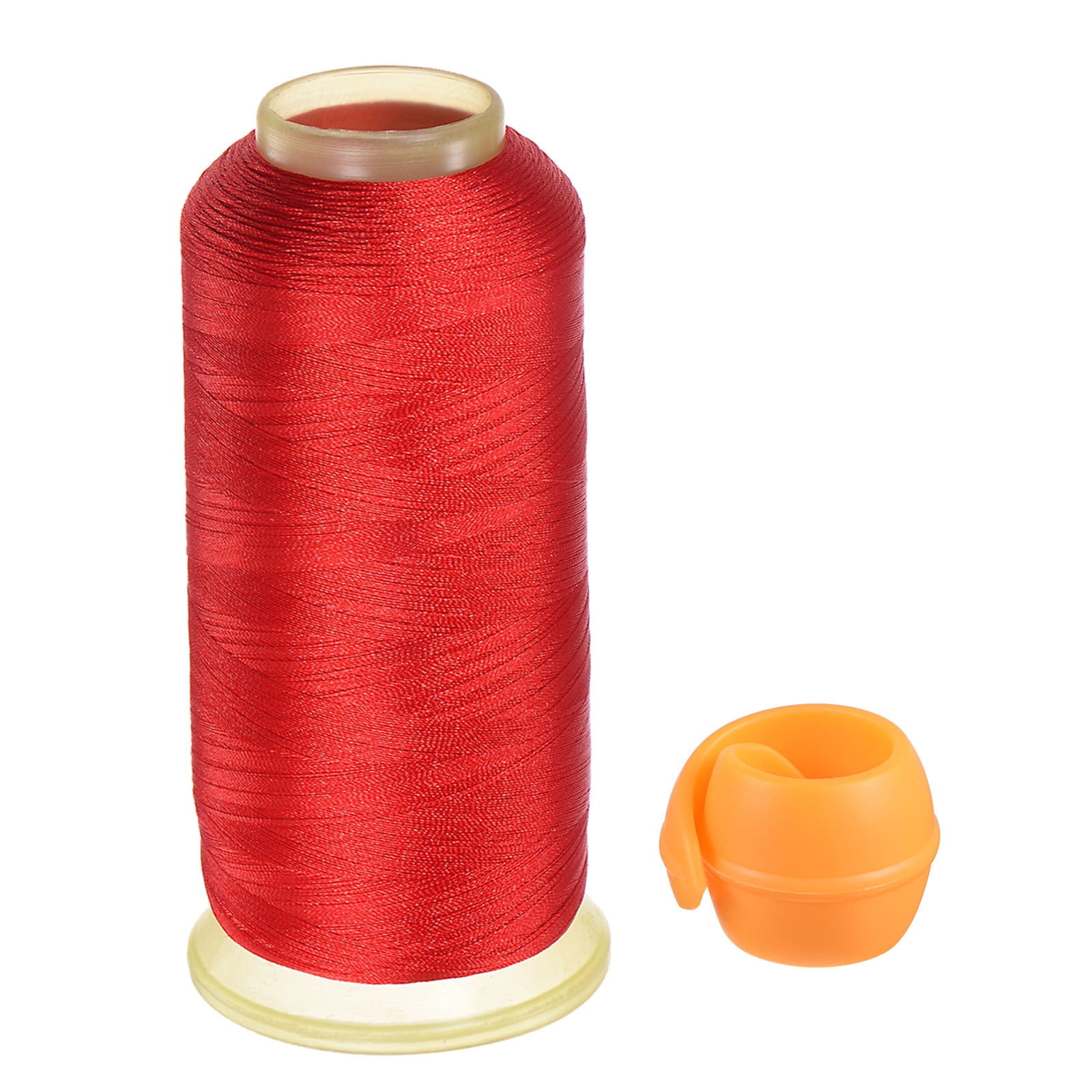 Uxcell Polyester Embroidery Thread and Thread Spools Savers Kit, Red ...