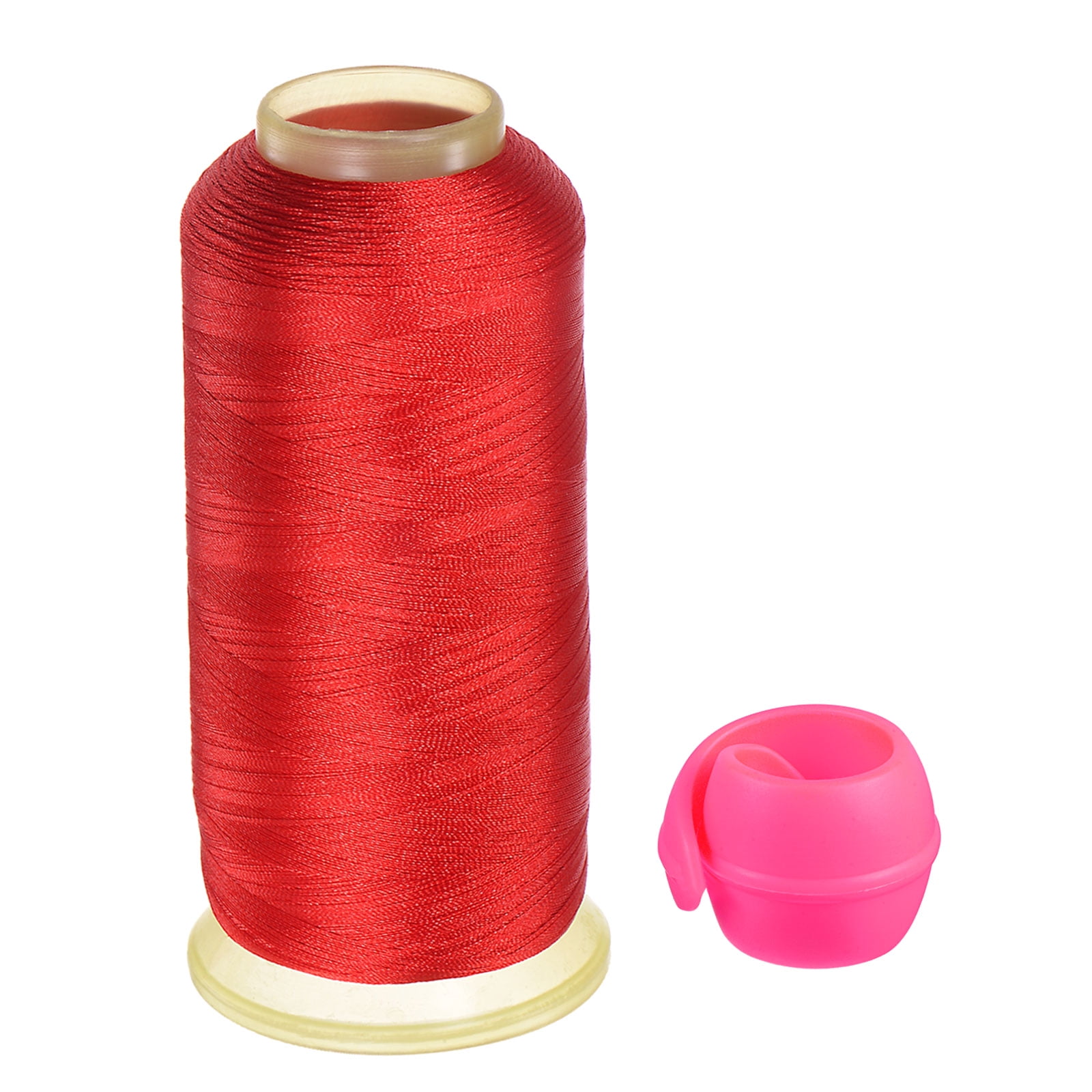 Uxcell Polyester Embroidery Thread and Thread Spools Savers Kit, Red ...