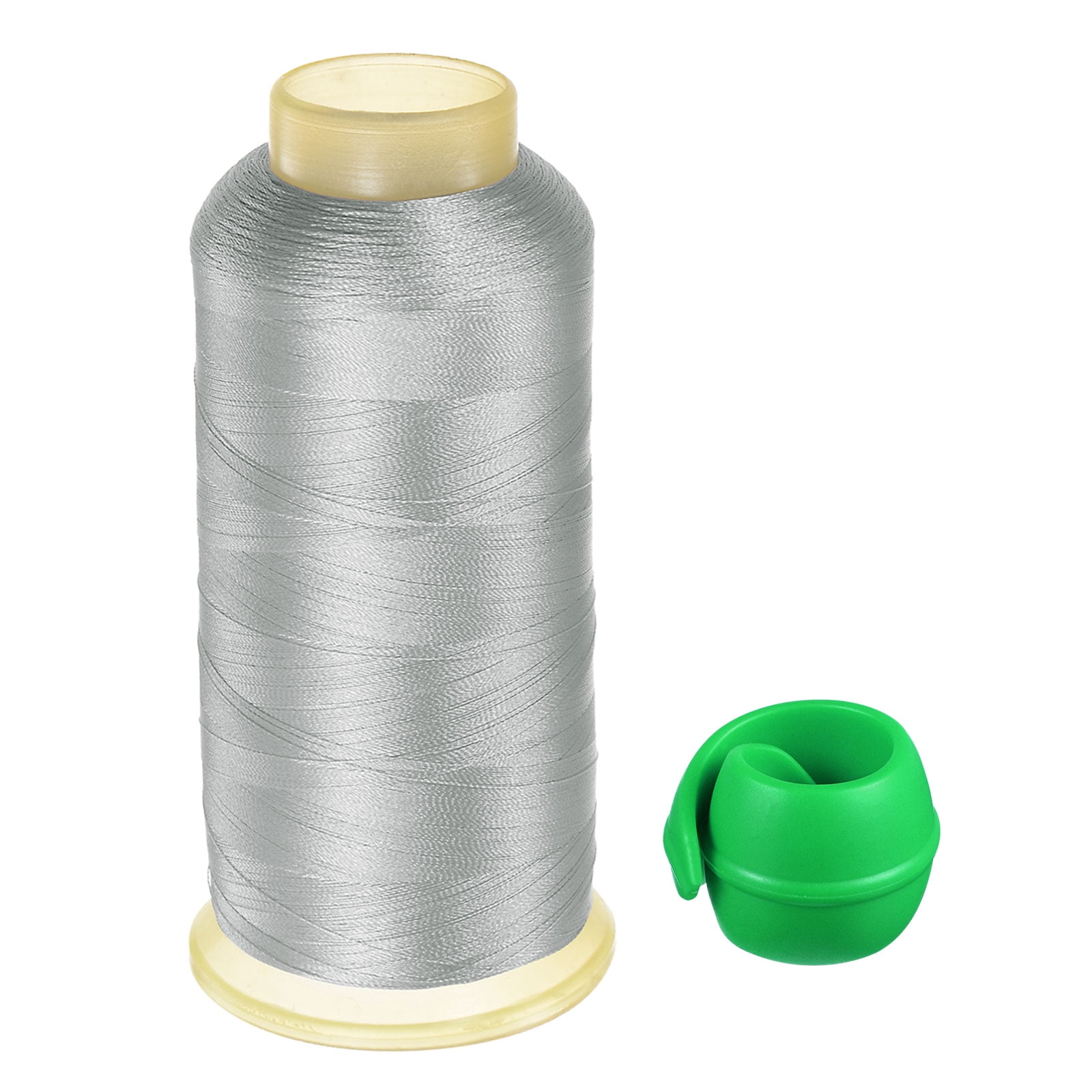 Uxcell Polyester Embroidery Thread and Thread Spools Savers Kit, Silver ...