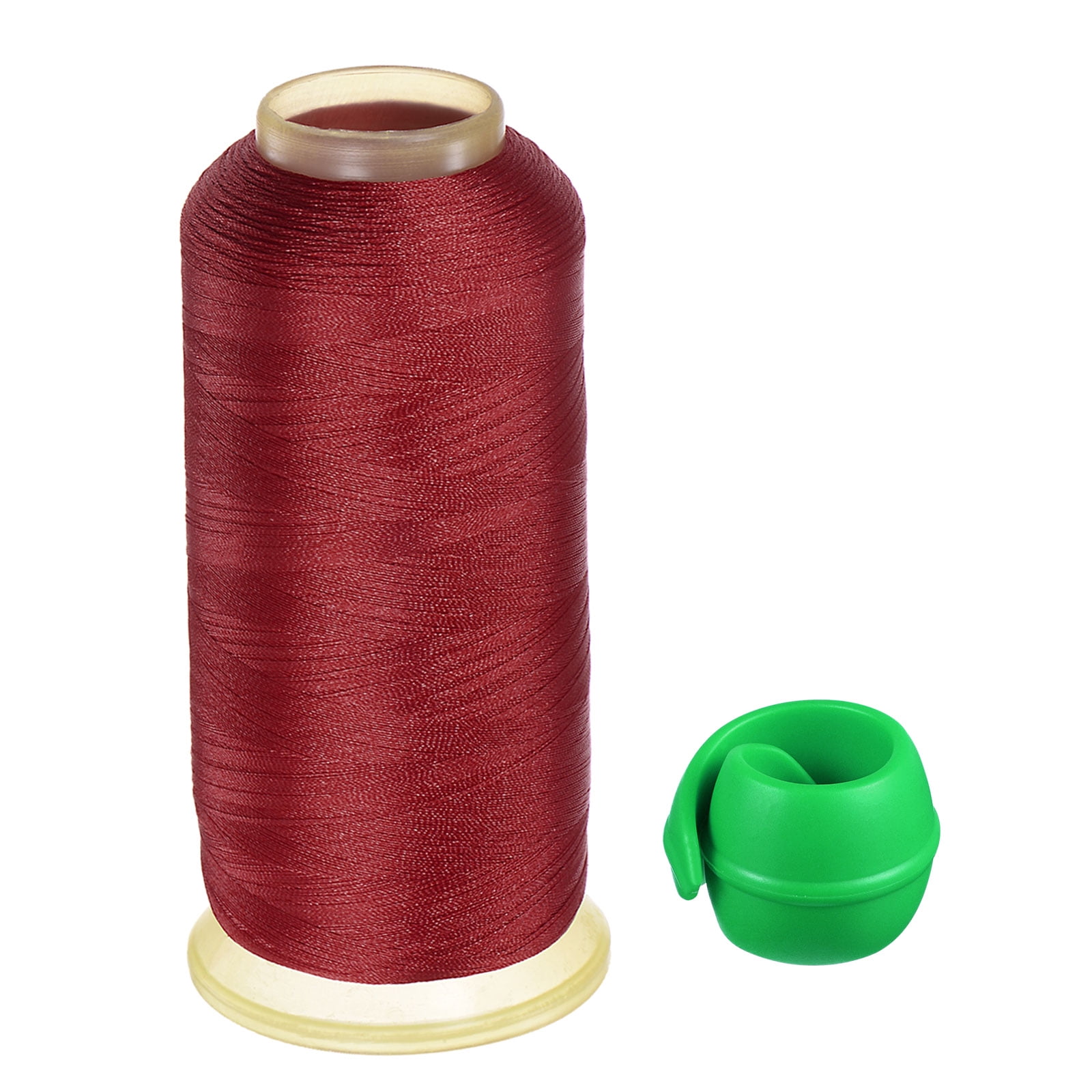 Uxcell Polyester Embroidery Thread and Thread Spools Savers Kit, Wine ...