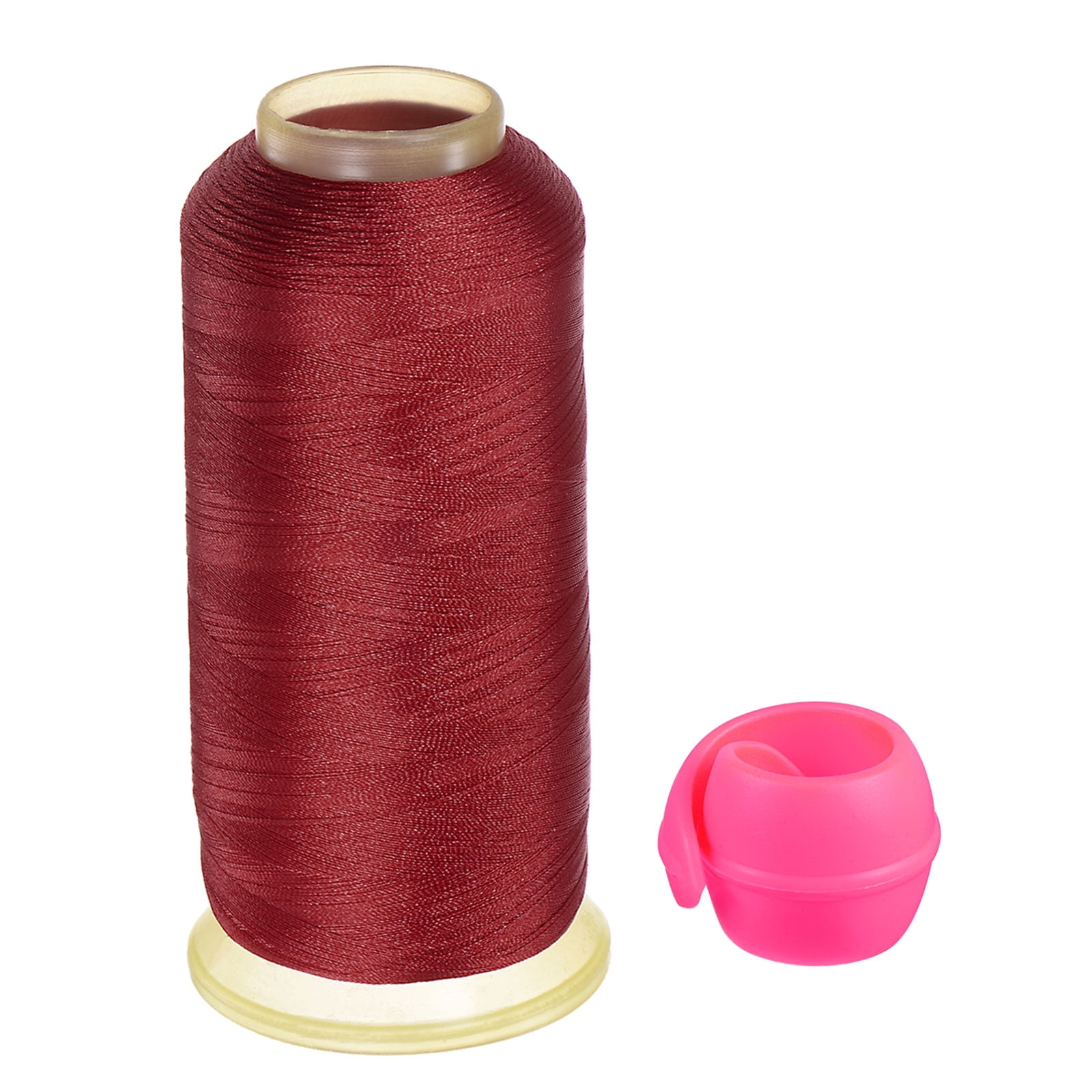 Uxcell Polyester Embroidery Thread and Thread Spools Savers Kit, Wine ...