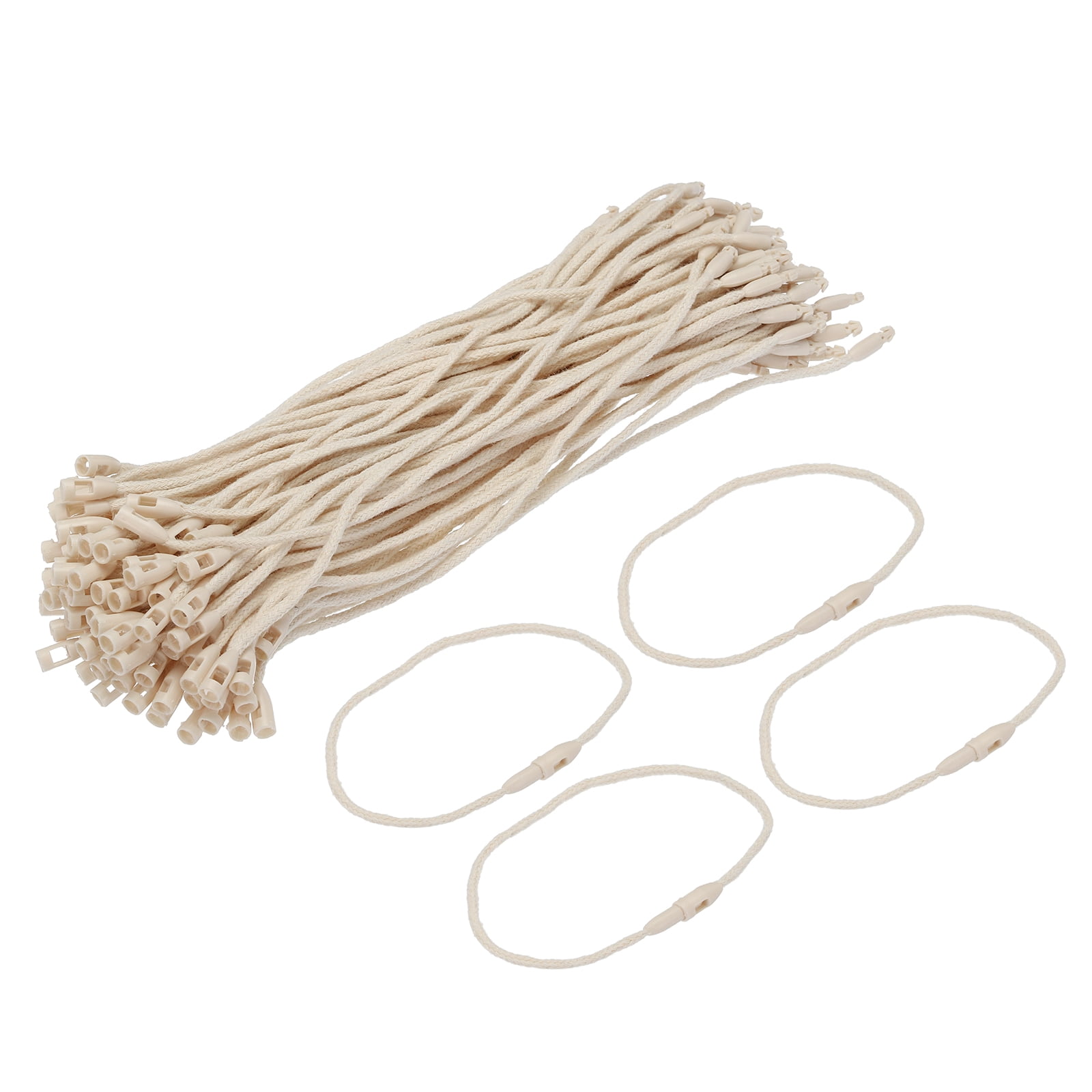 Uxcell Polyester Rope Hang Tag String Snap Lock Plastic Tags Ties 190mm ...
