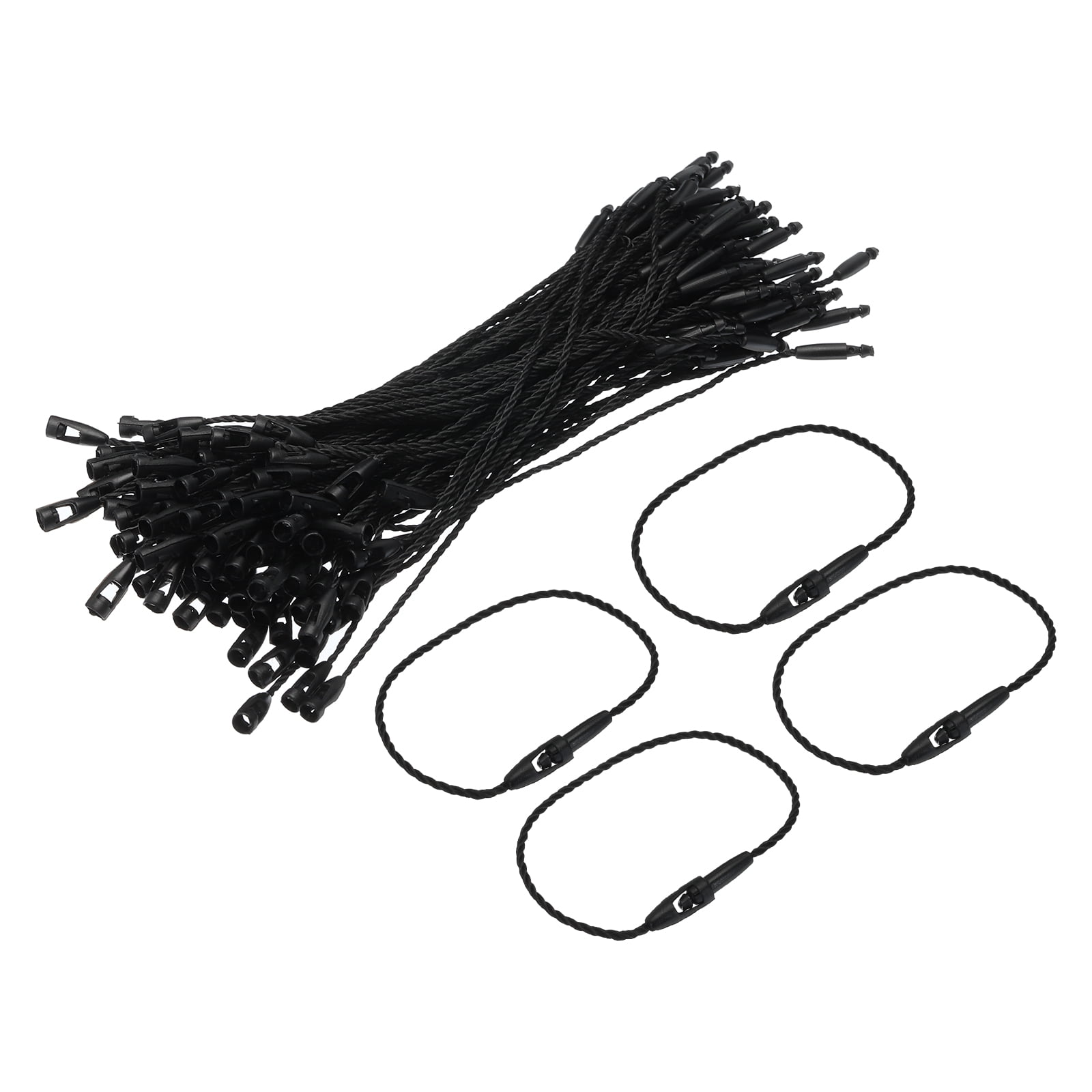 Uxcell Polyester Rope Hang Tag String Snap Lock Plastic Tags Ties 190mm ...