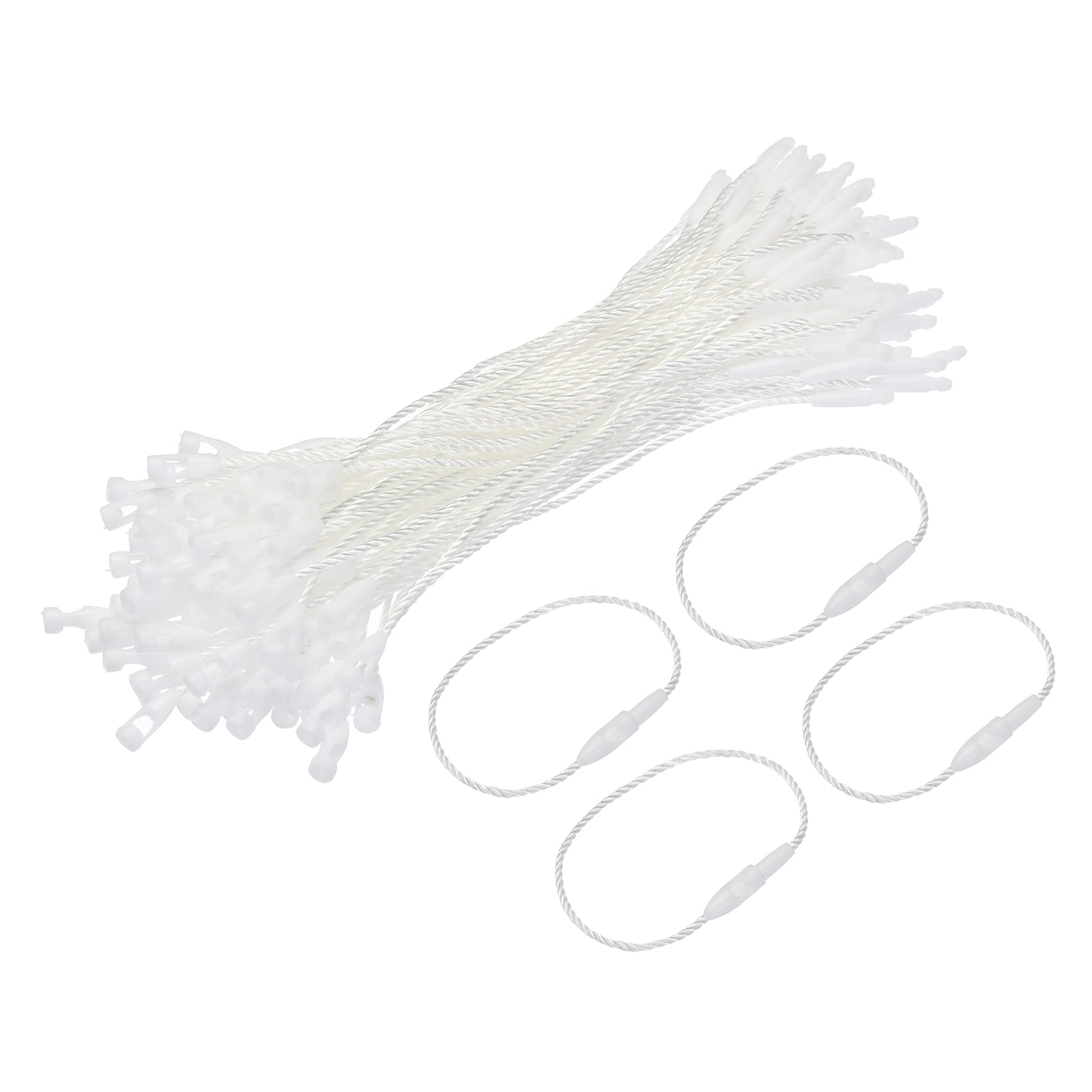 Uxcell Polyester Rope Hang Tag String Snap Lock ,Plastic Tags Ties ...