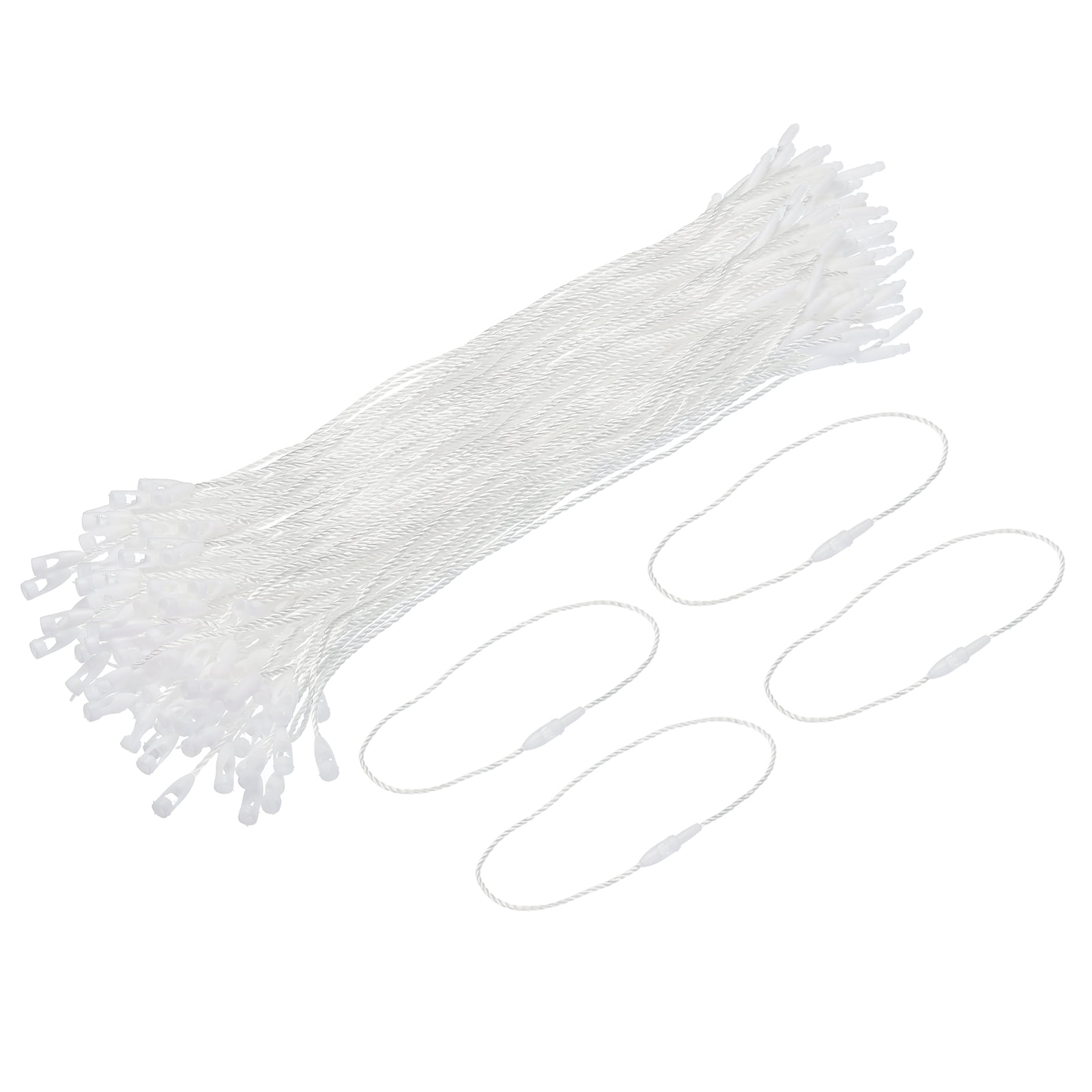 Uxcell Polyester Rope Hang Tag String Snap Lock Plastic Tags Ties 190mm ...