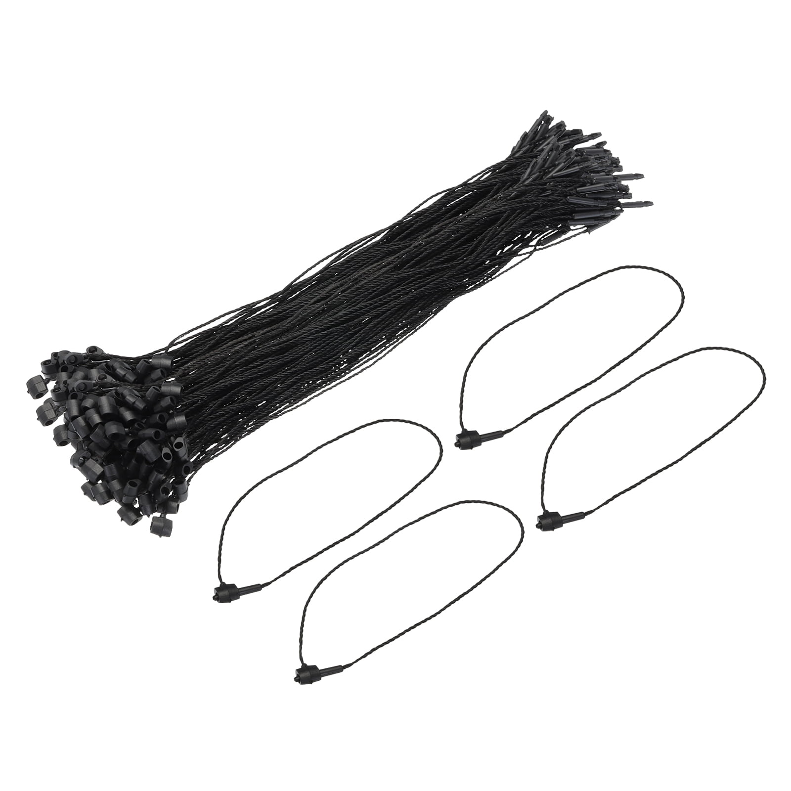 Uxcell Polyester Rope Hang Tag String Snap Lock Plastic Tags Ties 200mm ...