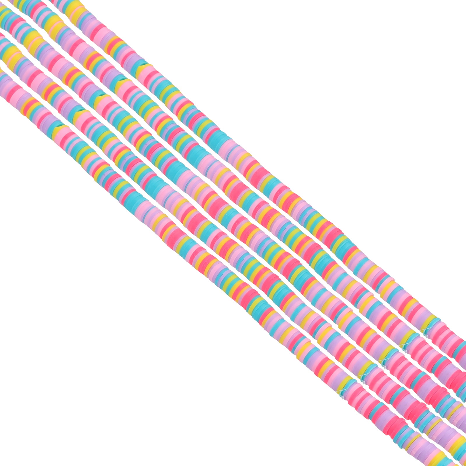 Uxcell Polymer Clay Beads Spacers, Round Flat Handmade Bead Spacer for ...
