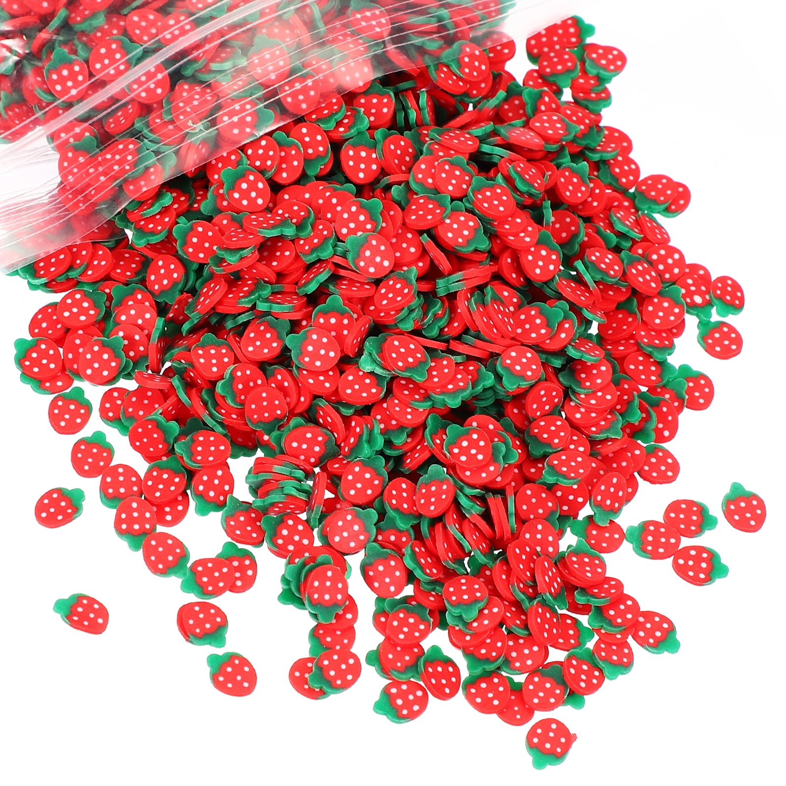 Uxcell Polymer Clay Slices, 100g Strawberry Cartoon Slice Fruit Art ...