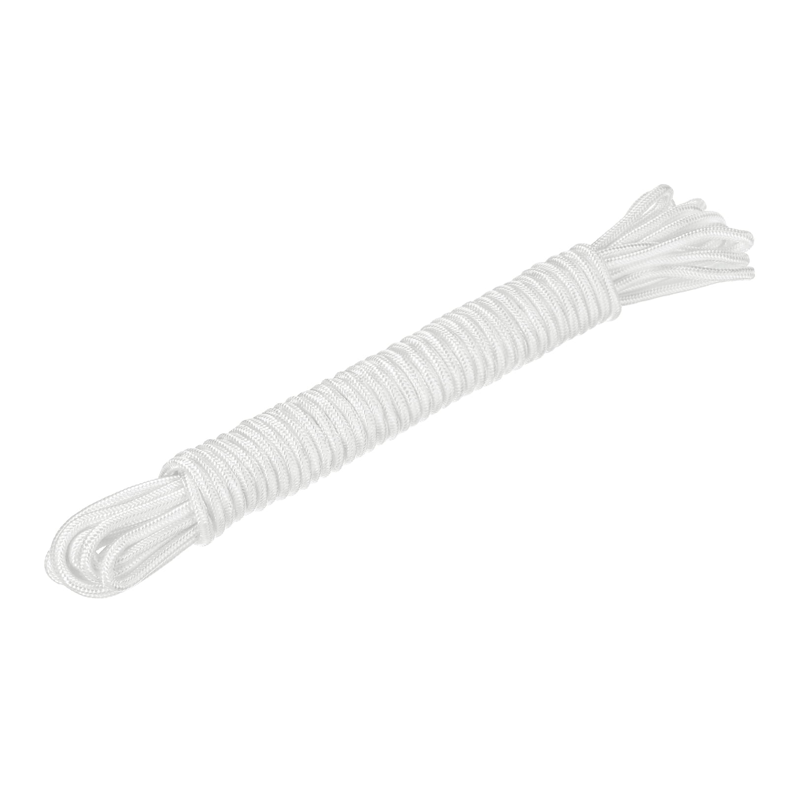Uxcell Polypropylene Rope Braid Cord 15M/49.2ft 7mm Dia White - Walmart.com