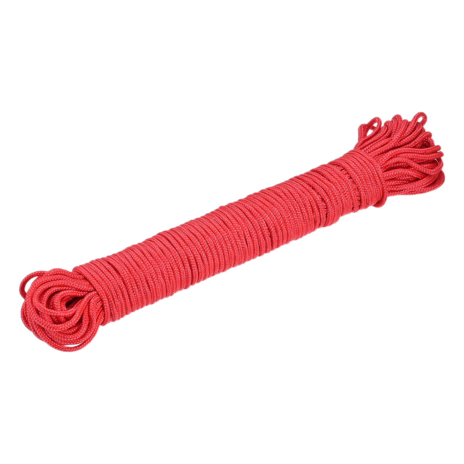 Uxcell Polypropylene Rope Braid Cord 42M/138ft 2mm Dia Red for Indoor ...