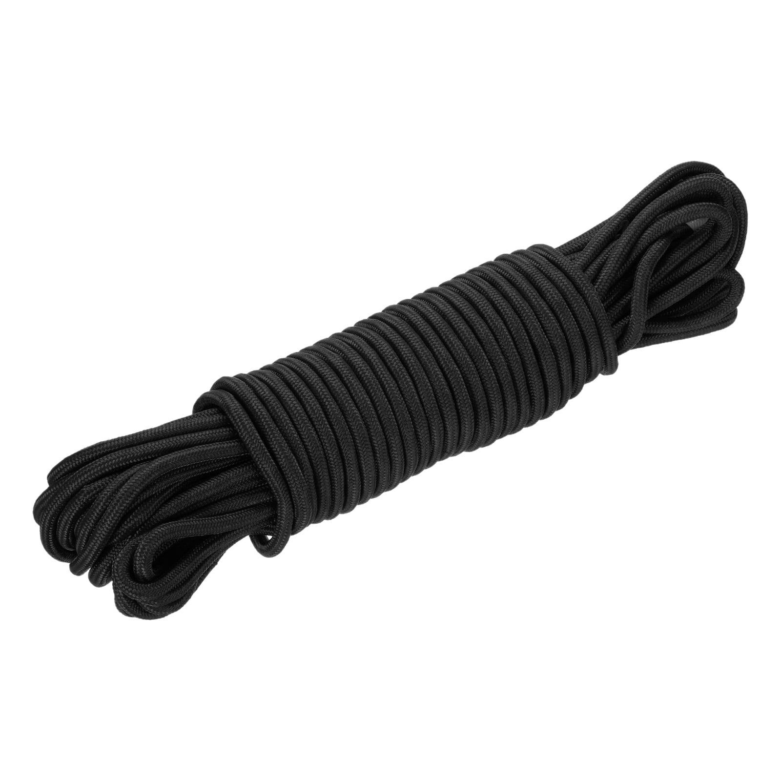 Uxcell Polypropylene Rope Braid Cord 45M/147.7ft 3/8" Black for Indoor ...