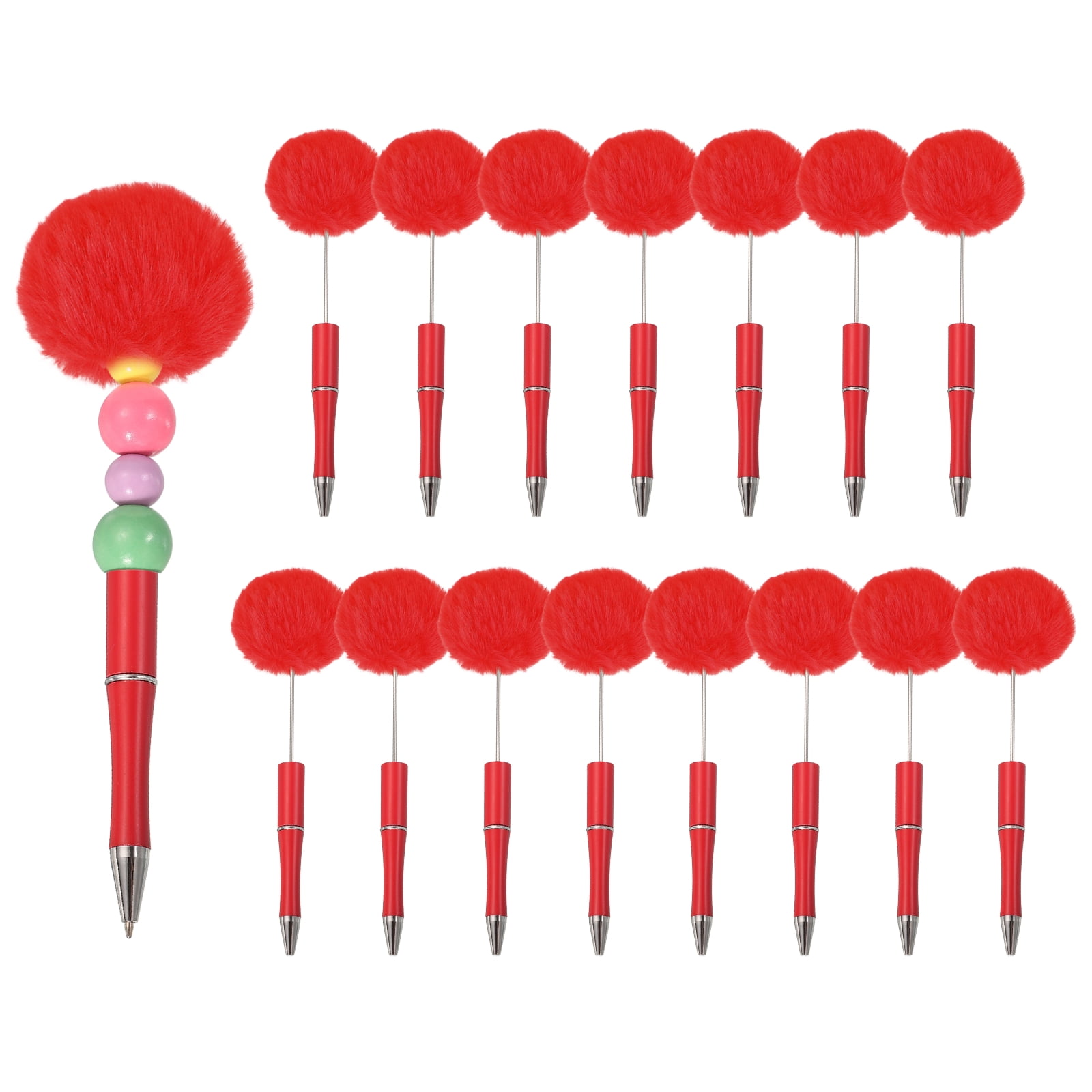 Uxcell Pompom Ballpoint Pens, Fluffy Ball Pens Pom Pom Plastic Cute ...