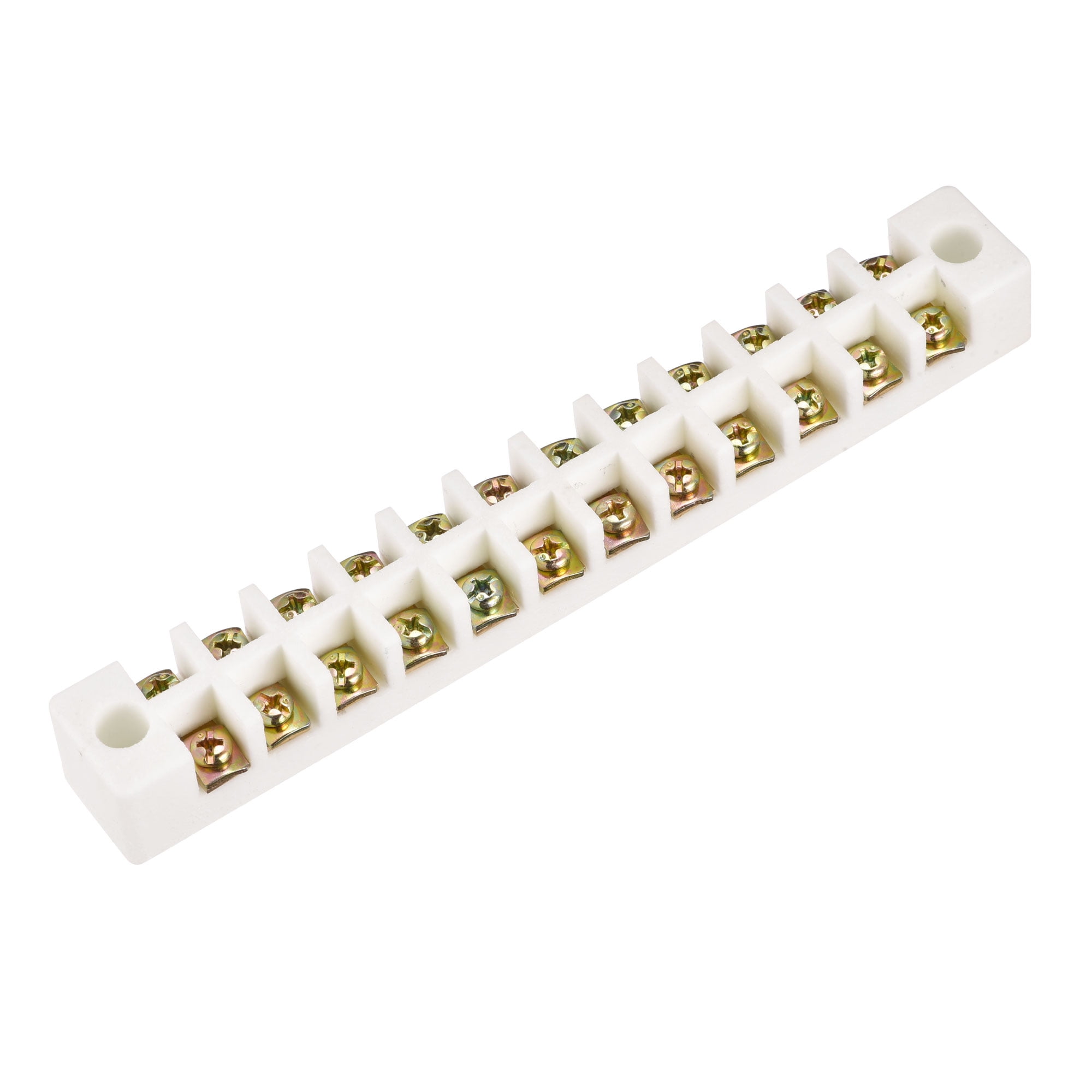 Uxcell Porcelain Ceramic Terminal Block 12 Way High Temperature 177x23 ...