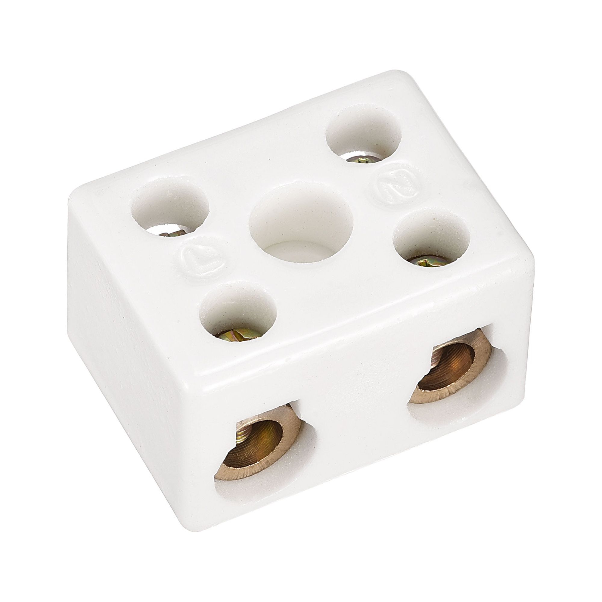 Uxcell Porcelain Ceramic Terminal Block 2 Way 5 Hole High Temperature ...
