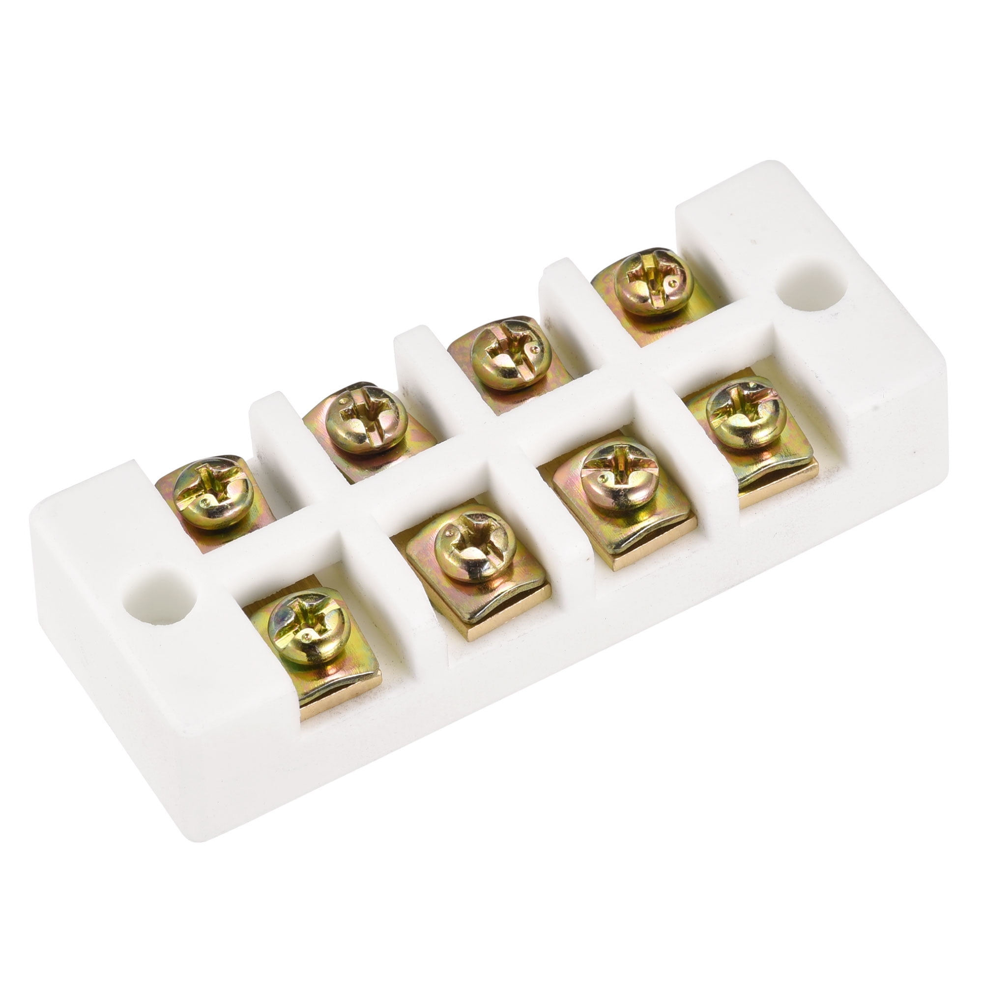Uxcell Porcelain Ceramic Terminal Block 4 Way High Temperature 88x34x18 ...