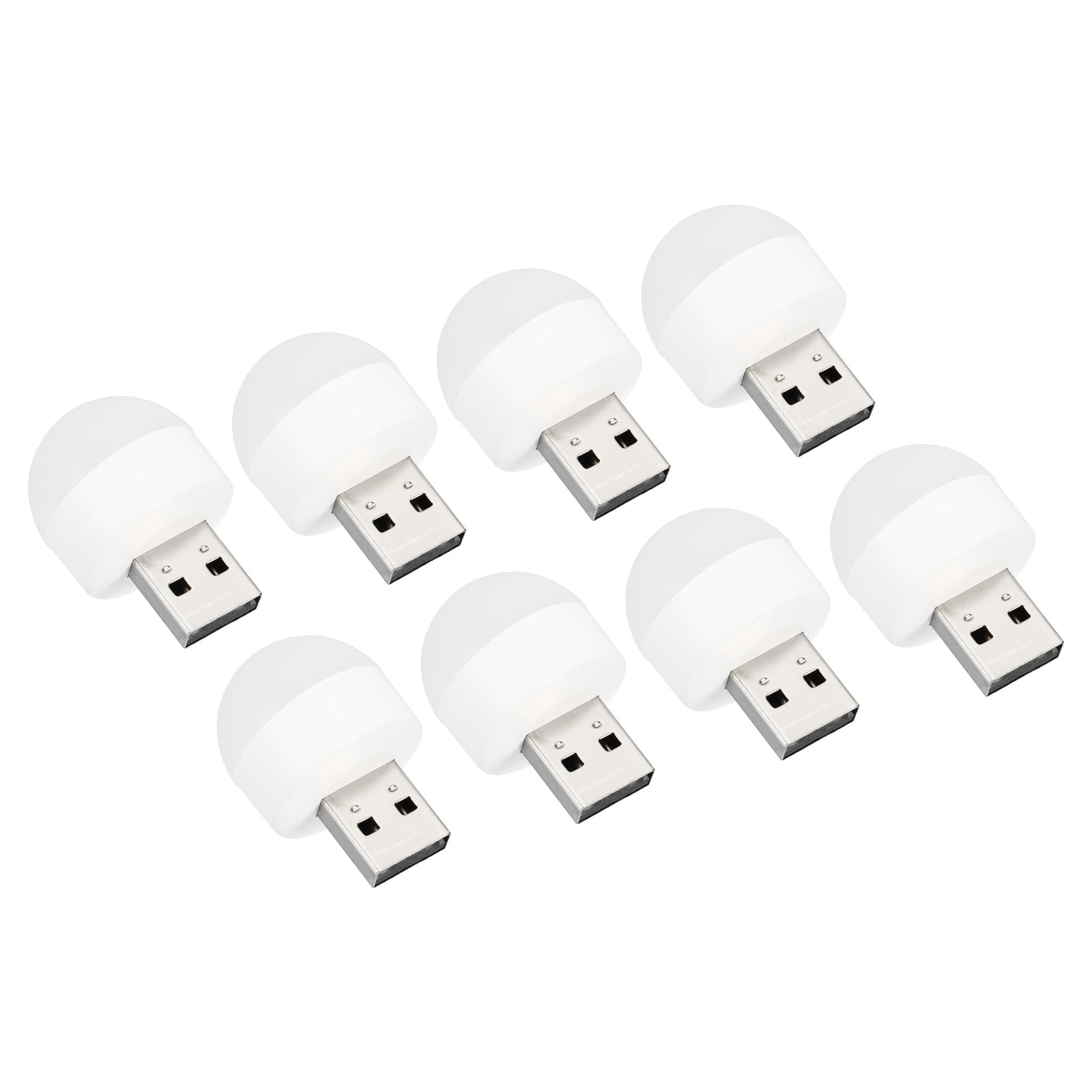 Uxcell Portable 0.5W USB Plugin LED Bulb Mini USB Night Light, White ...